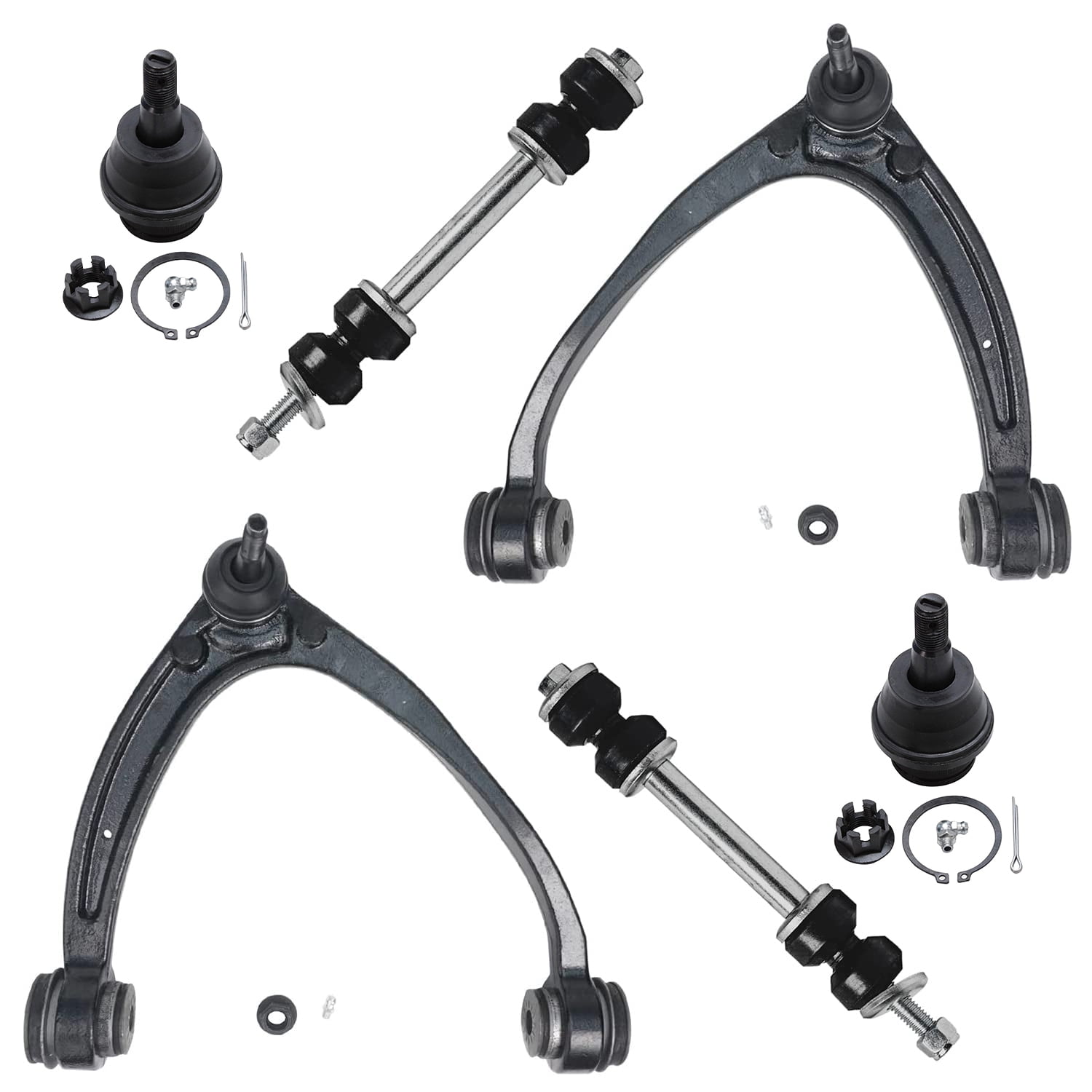 Detroit Axle - Front 6pc Suspension Kit for Chevy Silverado GMC Sierra ...