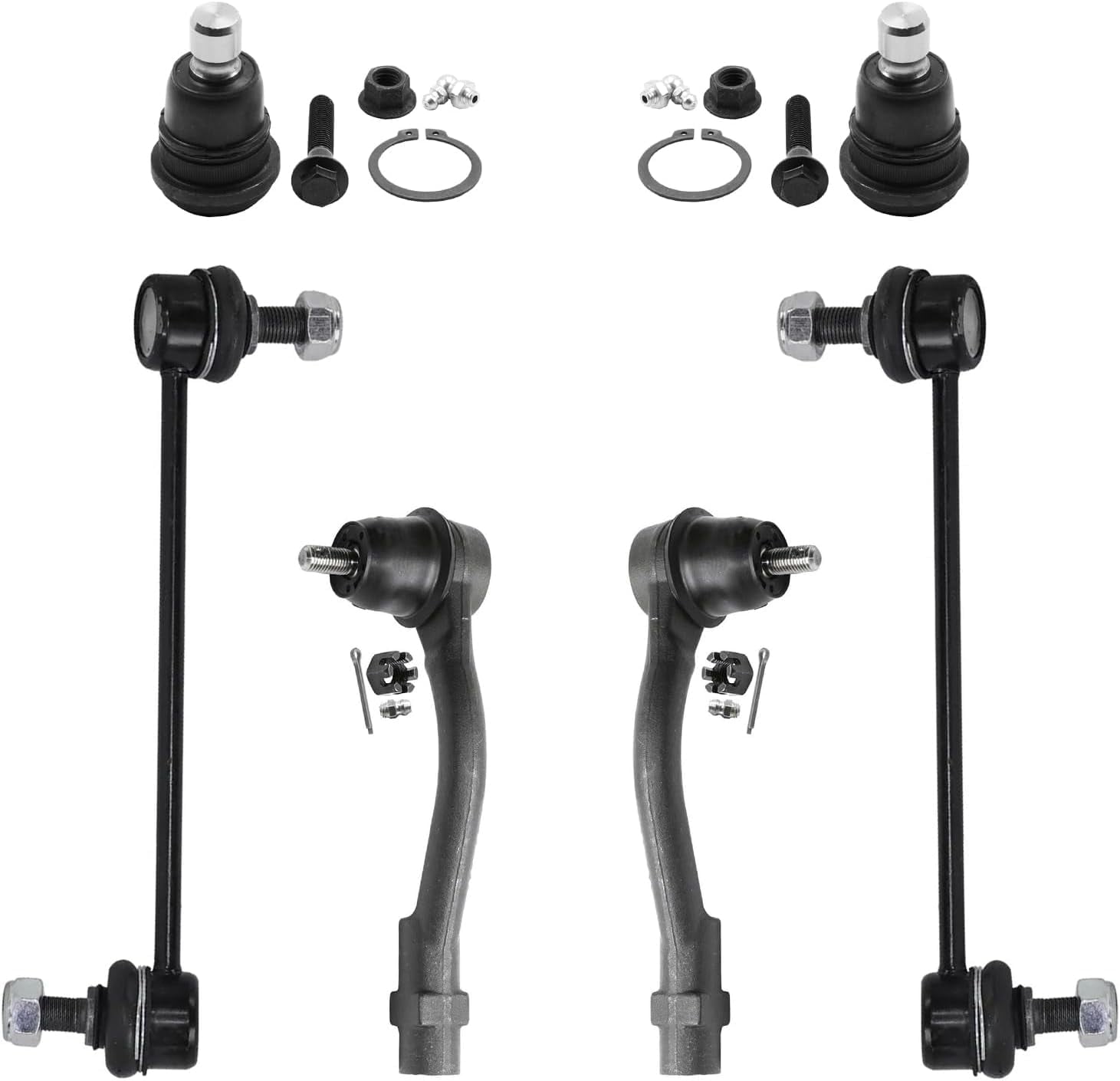 Detroit Axle - Front 6pc Suspension Kit for 2010-2013 Kia Soul 2 Sway ...