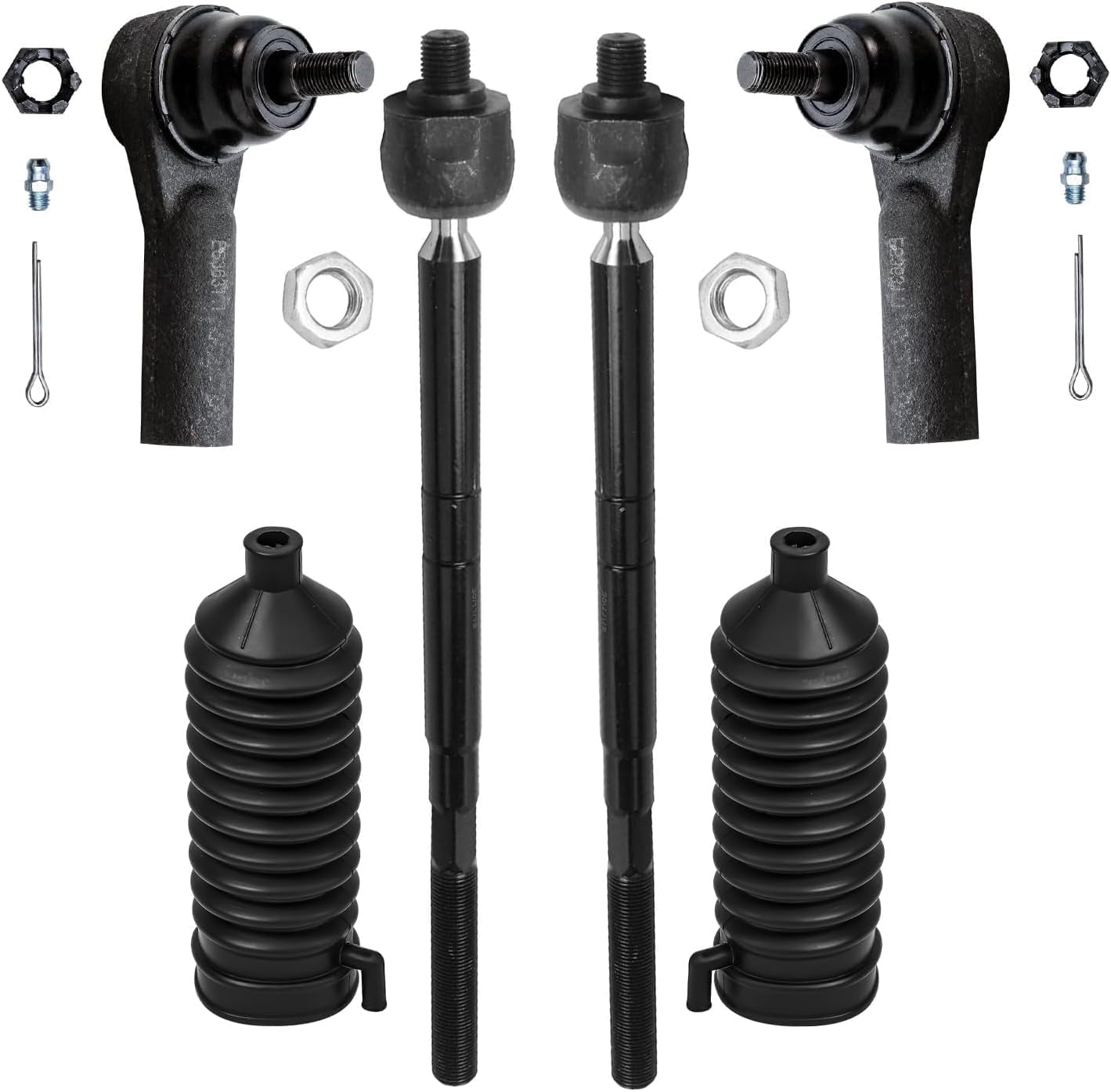 Detroit Axle - Front 6pc Tie Rods Kit 2001-2007 Ford Escape, 2001-2006 ...