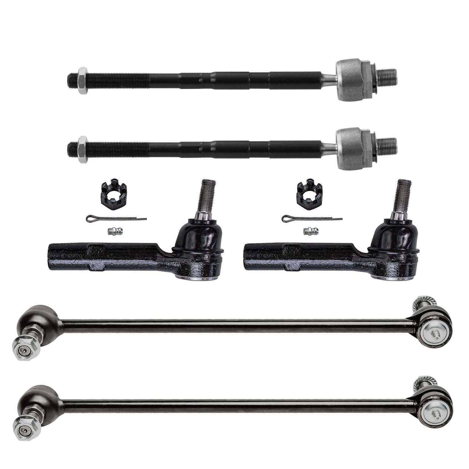 Detroit Axle - Front 6pc Tie Rods Kit for Buick Enclave Chevy Traverse ...