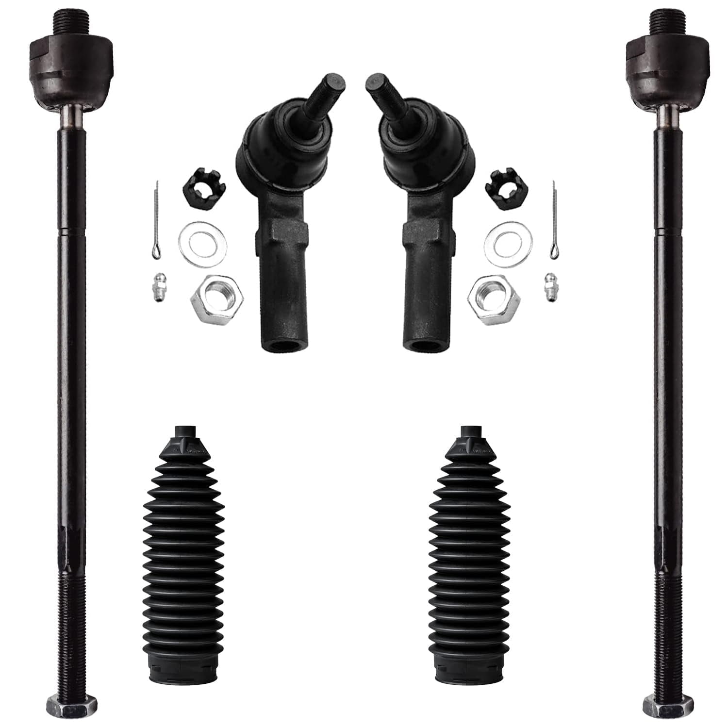 Detroit Axle - Front 6pc Tie Rods Kit for Buick LeSabre Park Avenue ...