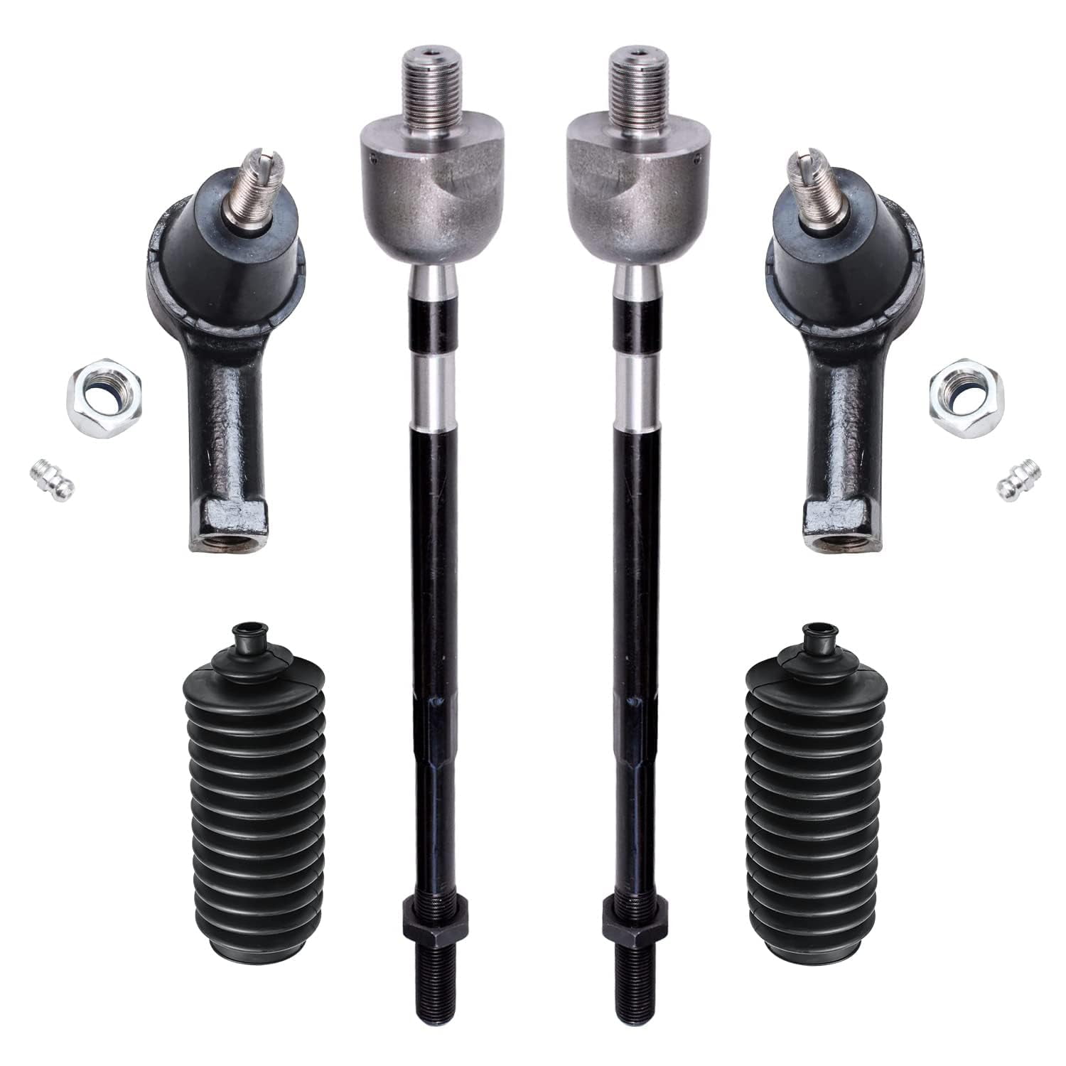 Detroit Axle - Front 6pc Tie Rods Kit for 00-05 Hyundai Accent, 4 Inner ...