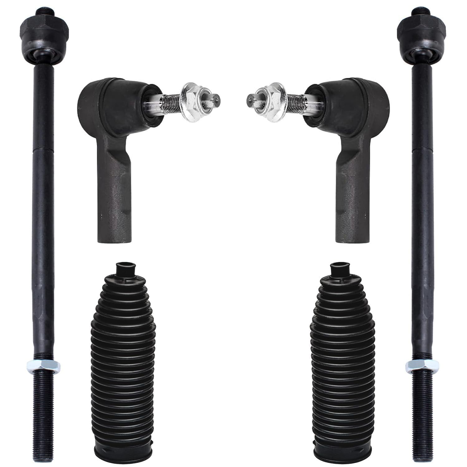 Detroit Axle - Front 6pc Tie Rods Kit for 2013-2018 Ram 1500, 4 ...