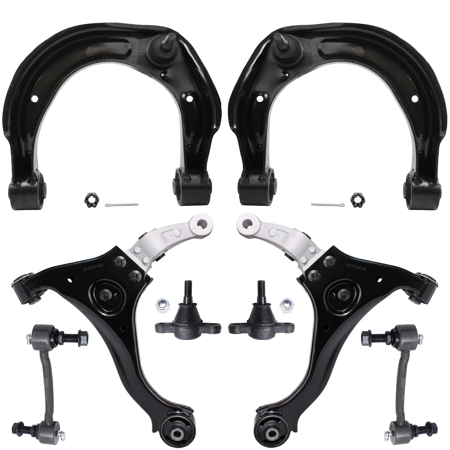 Detroit Axle - Front 8pc Control Arms Kit 2006-2010 Hyundai Sonata, 4 ...
