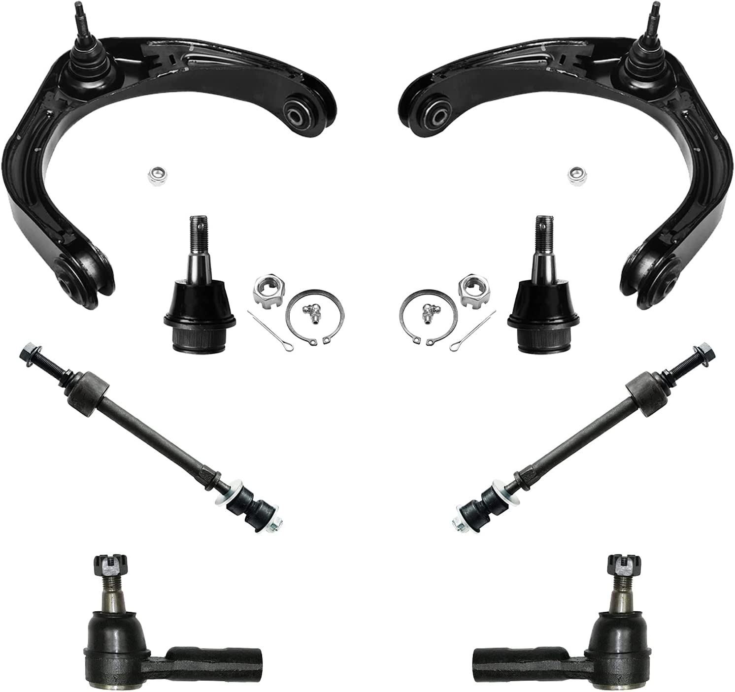Detroit Axle - Front 8pc Control Arms Kit for 4WD 06-08 Dodge Ram 1500 ...