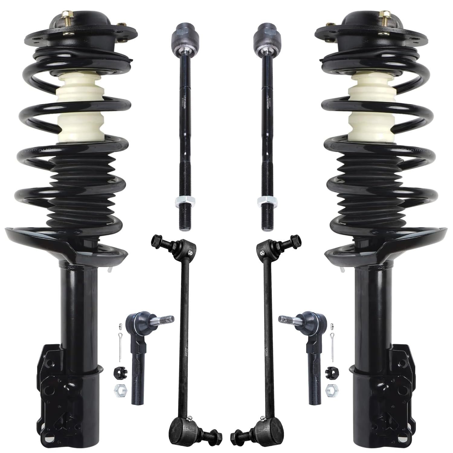 Detroit Axle - Front 8pc Struts Kit Struts with Coil Spring Sway Bars ...
