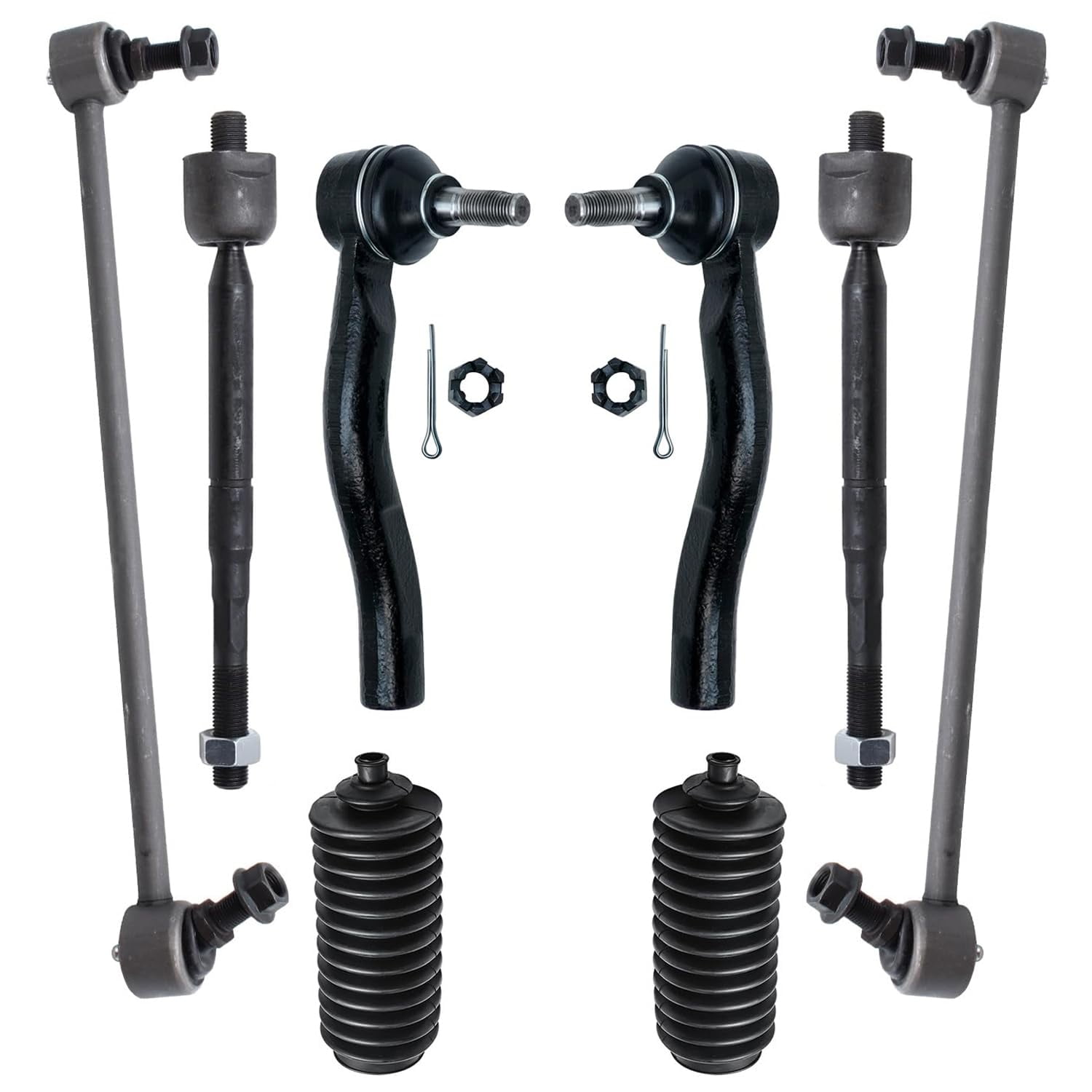 Detroit Axle - Front 8pc Suspension Kit for 06-13 Toyota Yaris, 2 Sway ...