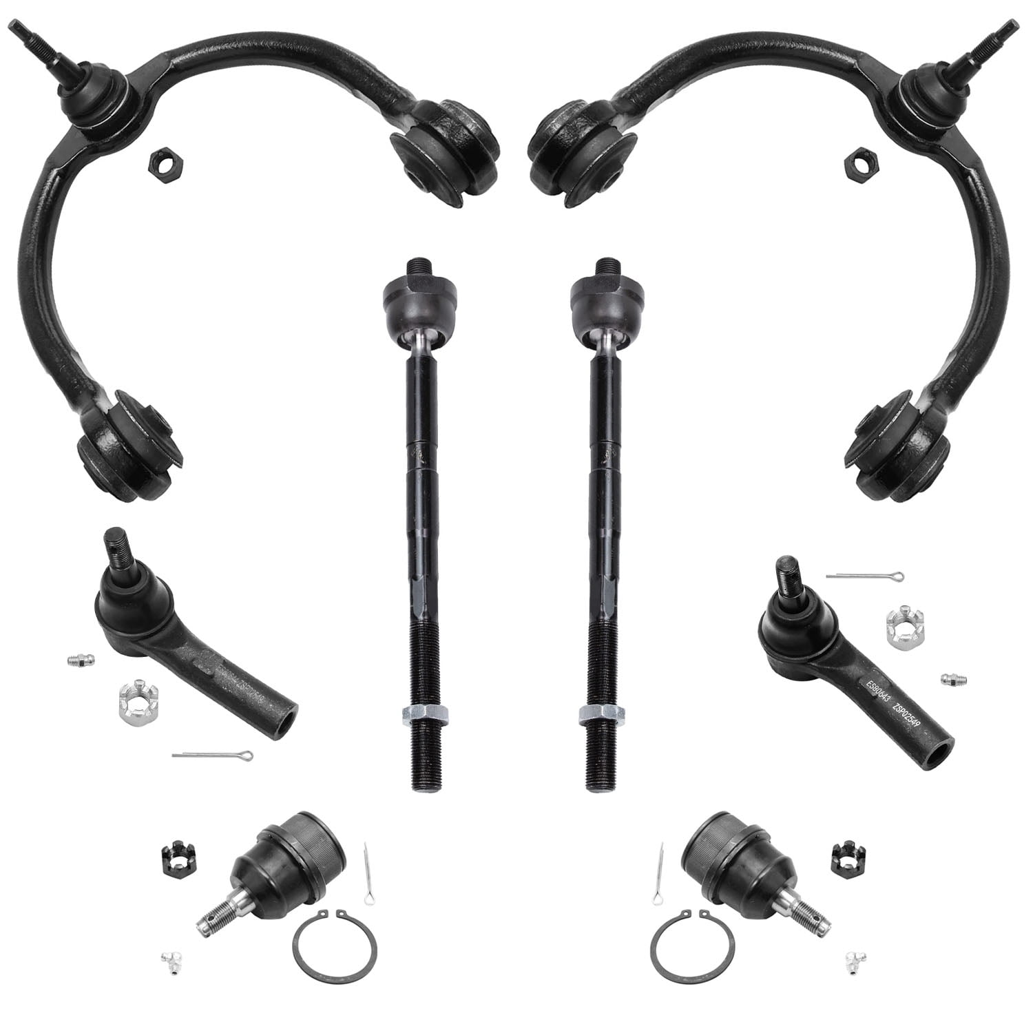 Detroit Axle - Front 8pc Suspension Kit for 2005-2010 Jeep Commander ...