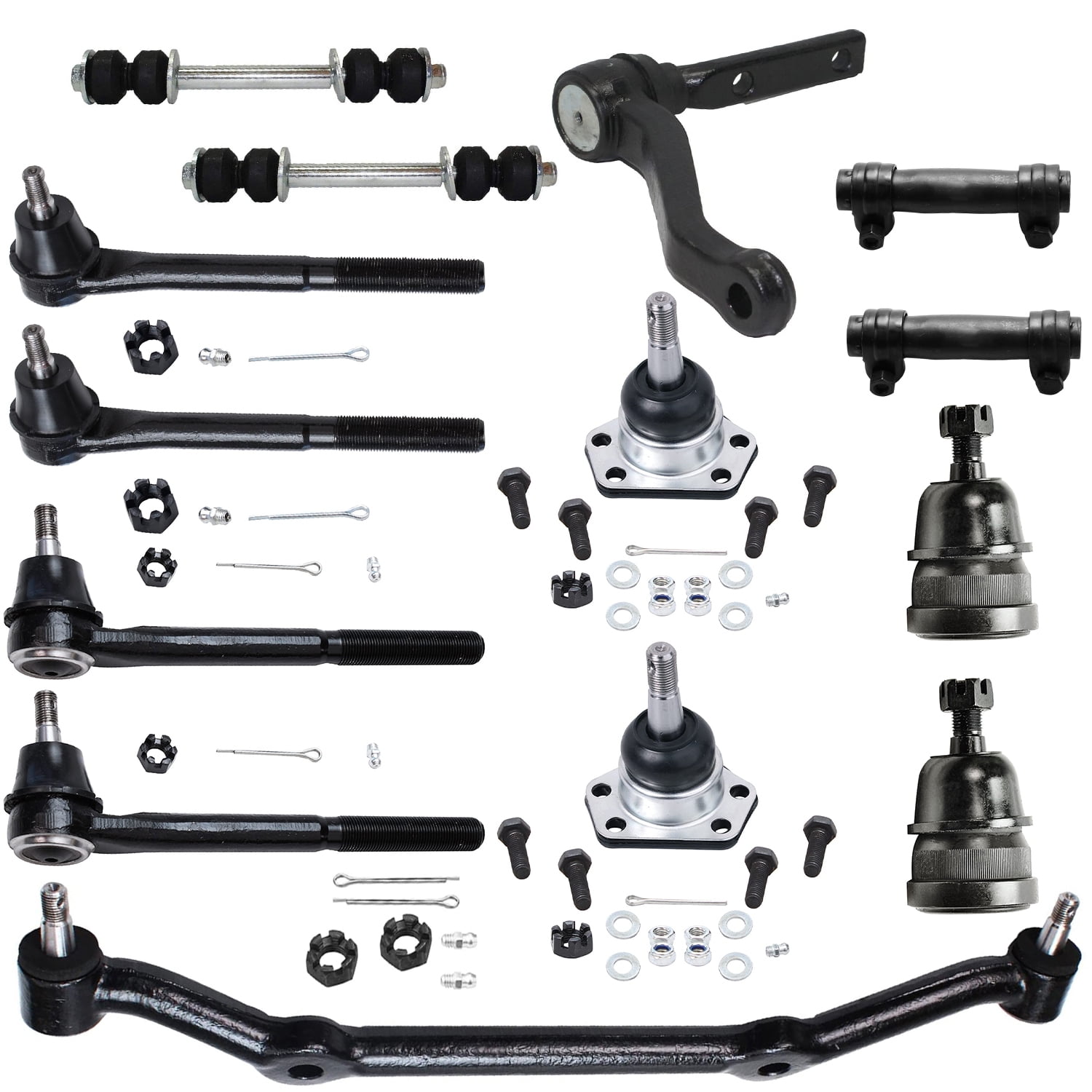 Detroit Axle Automotive 2WD Front Ball Joints Sway Bars Tie Rods Idler ...