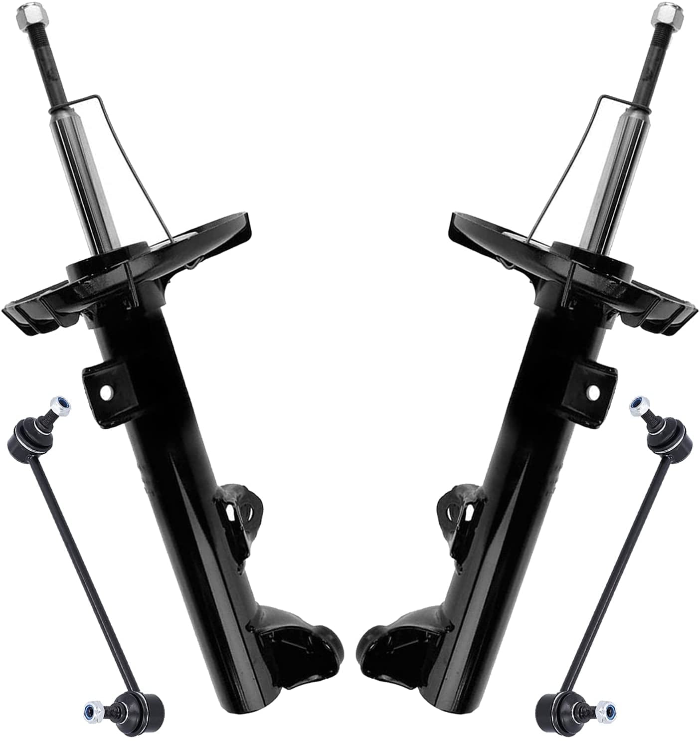 Detroit Axle - Front Bare Struts + 10mm Sway Bar Links Replacement for ...