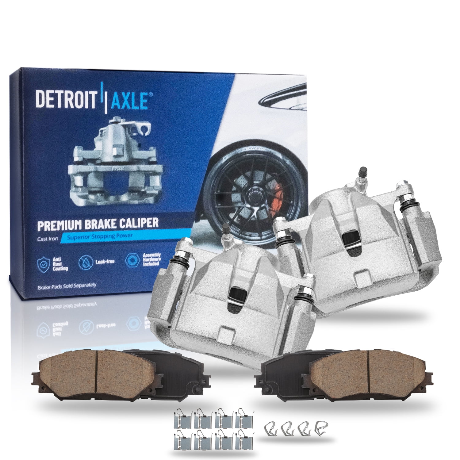 Detroit Axle - Front Disc Calipers Ceramic Brake Pads Replacement for ...