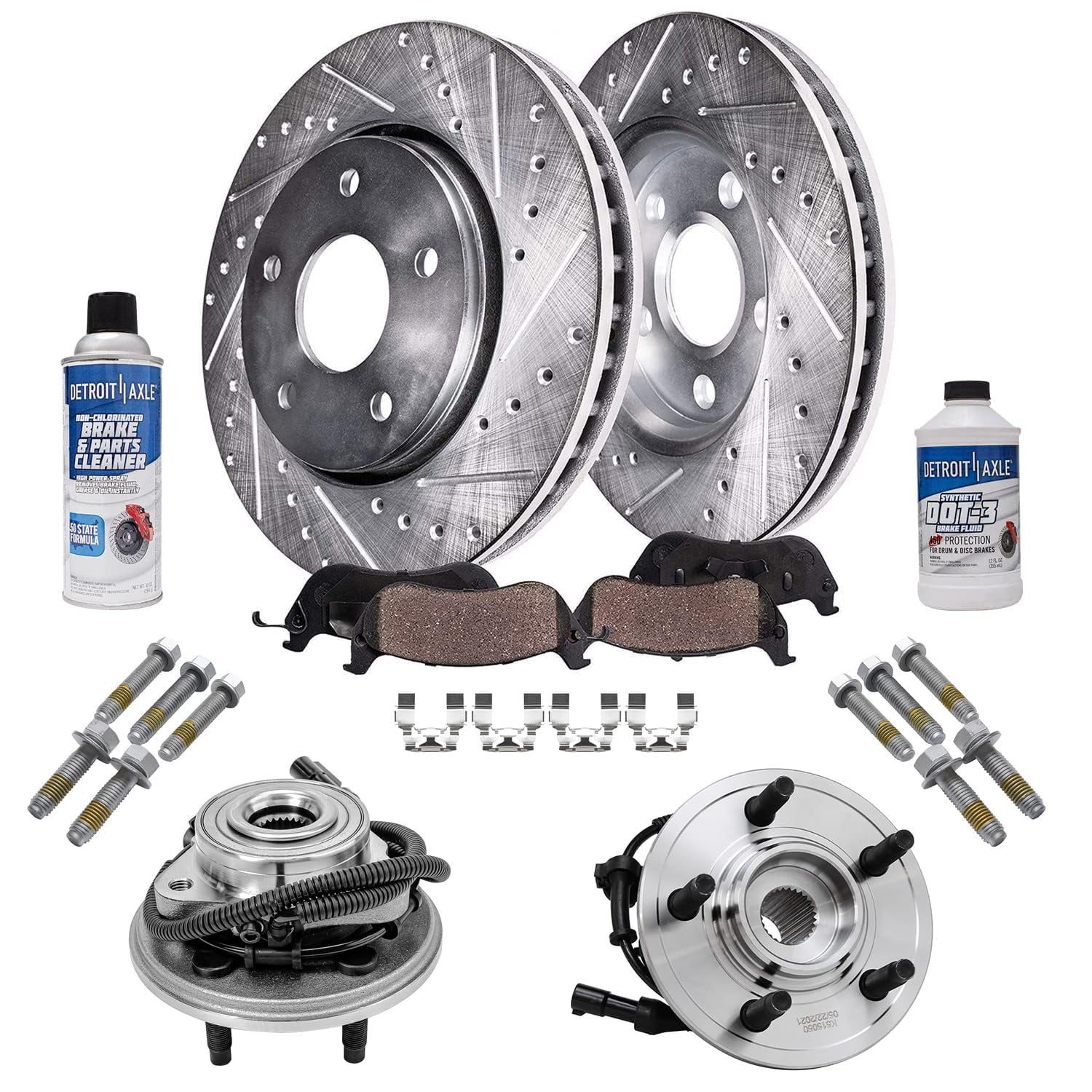 Detroit Axle - Front Brake Kit for 2002-2005 Ford Explorer Mercury ...