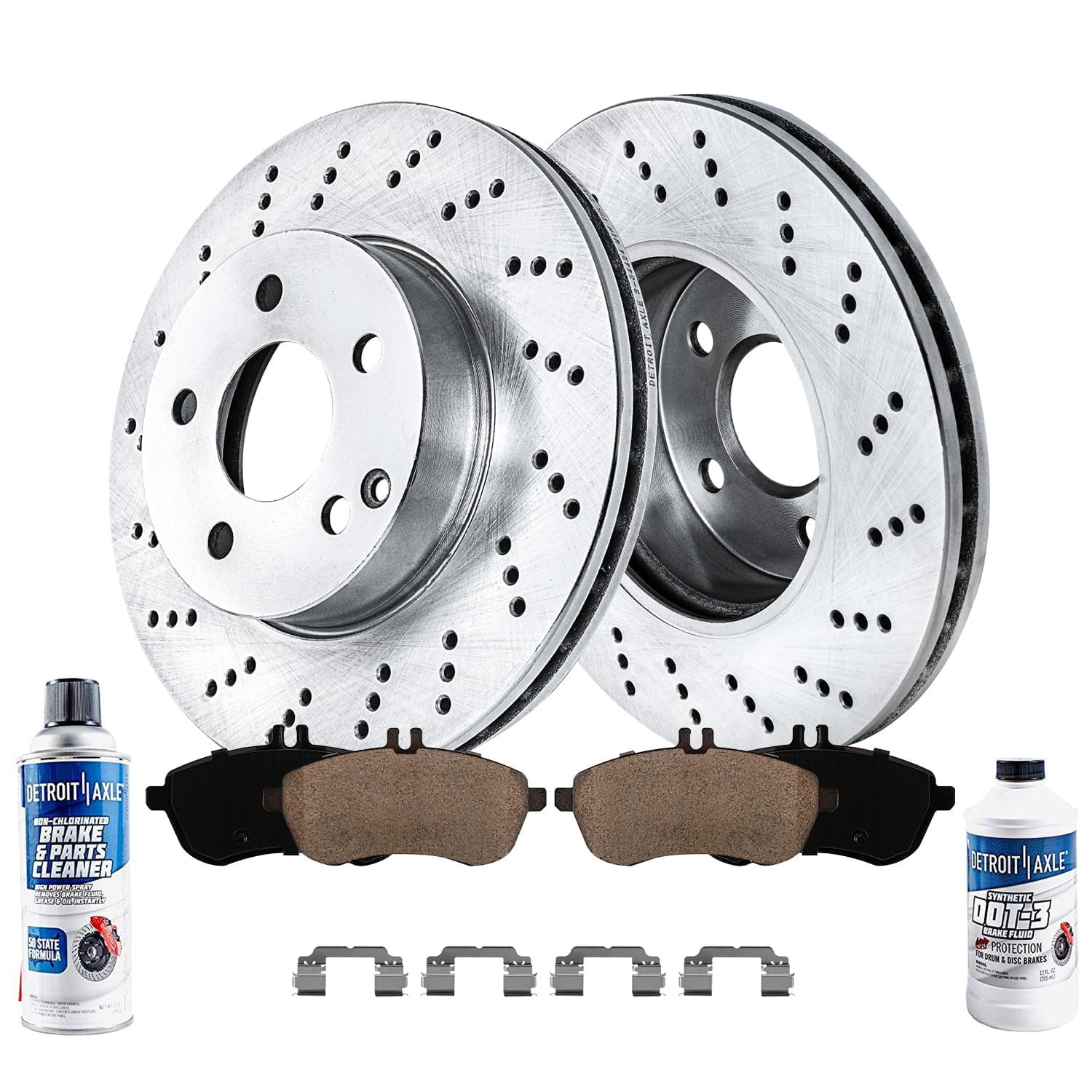 Detroit Axle - Front Brake Kit for 2010-2015 Mercedes-Benz C250, 08-12 ...