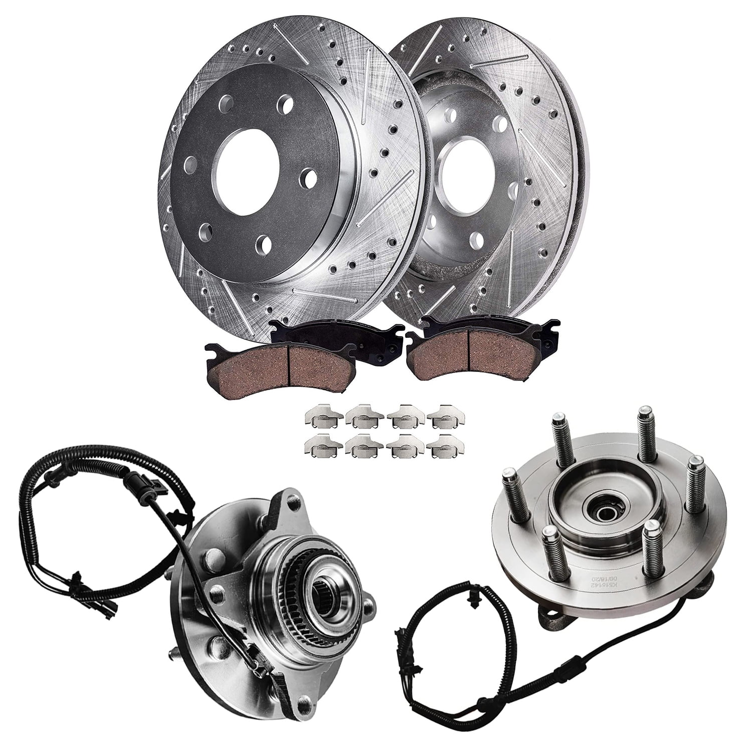 Detroit Axle - Front Brake Kit for 4WD 2011-2014 Ford F-150 Expedition ...