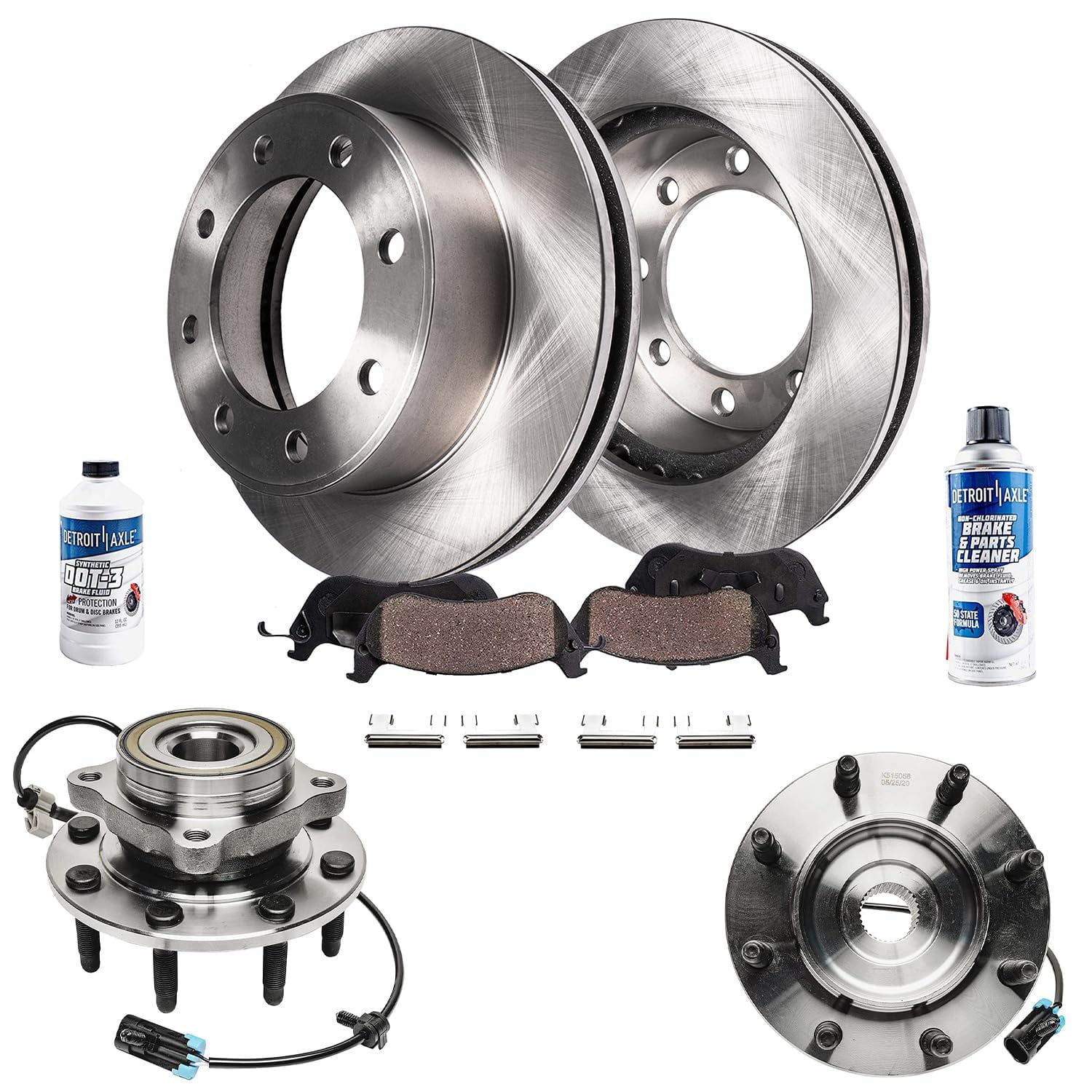 Detroit Axle - Front Brake Kit for 4WD Chevy GMC Avalanche Suburban Yukon XL Silverado Sierra ...