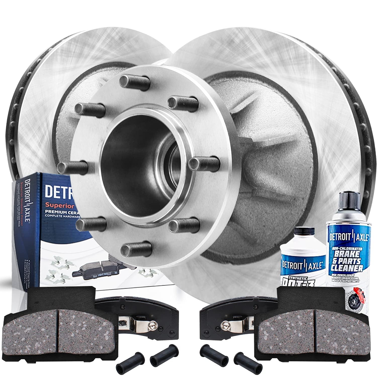 Detroit Axle - Front Brake Kit for DRW 1996-2000 Chevy GMC C3500 ...