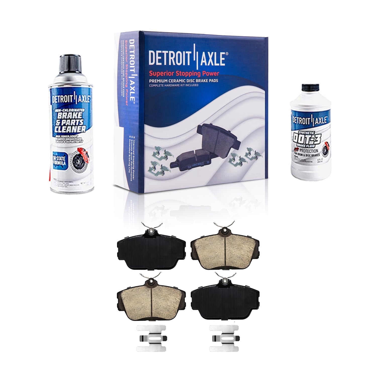 Detroit Axle - Front Brake Pads Cleaner & Fluid Replacement for Ford ...