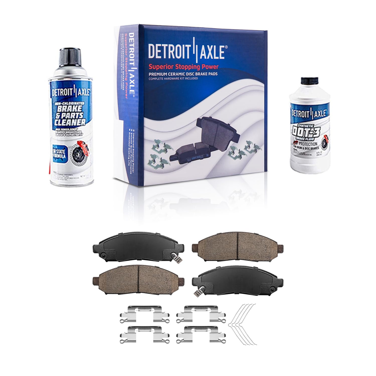 Detroit Axle - Front Brake Pads Fluid Kit for Nissan Frontier ...