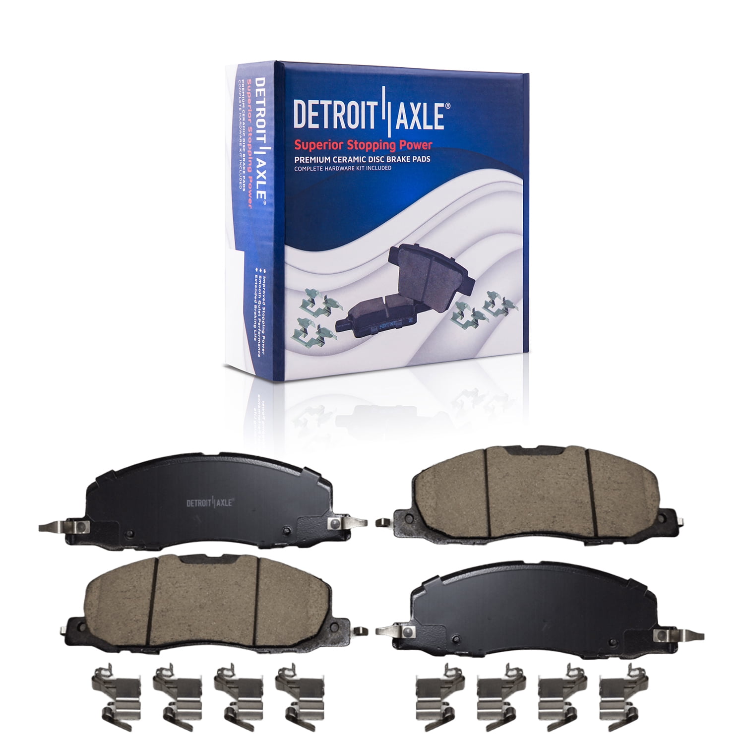 Detroit Axle - Front Brake Pads for Ford 20-23 Explorer Lincoln Aviator ...