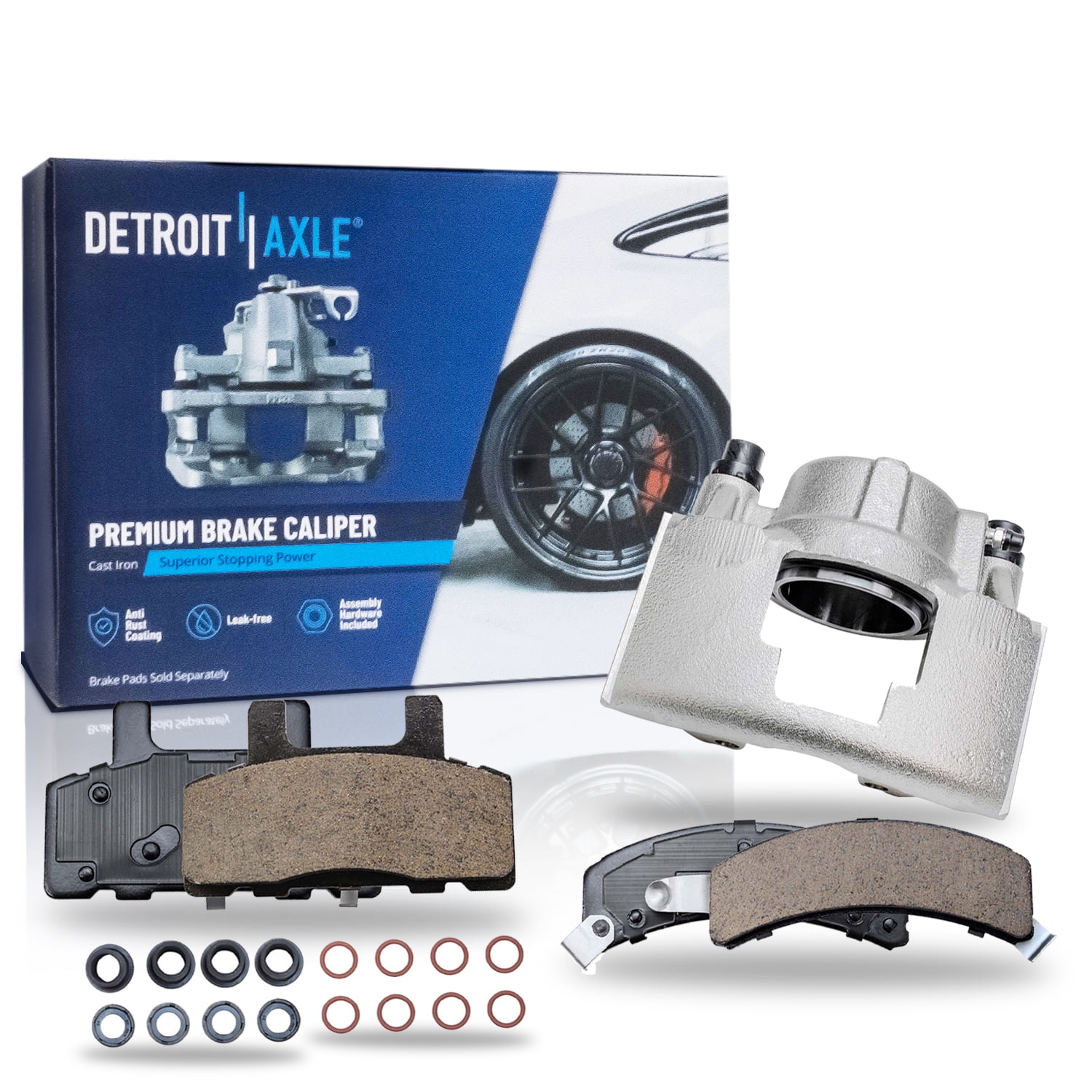 Detroit Axle - Front Brake Pads Right Disc Caliper Replacement for ...
