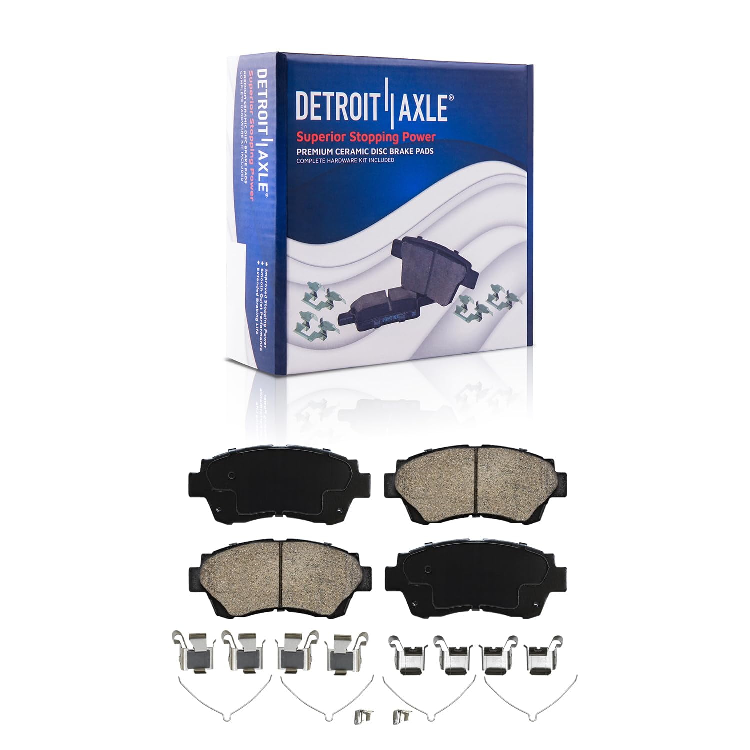 Detroit Axle - Front Brakes Brake Pads Replacement for Toyota Camry ...