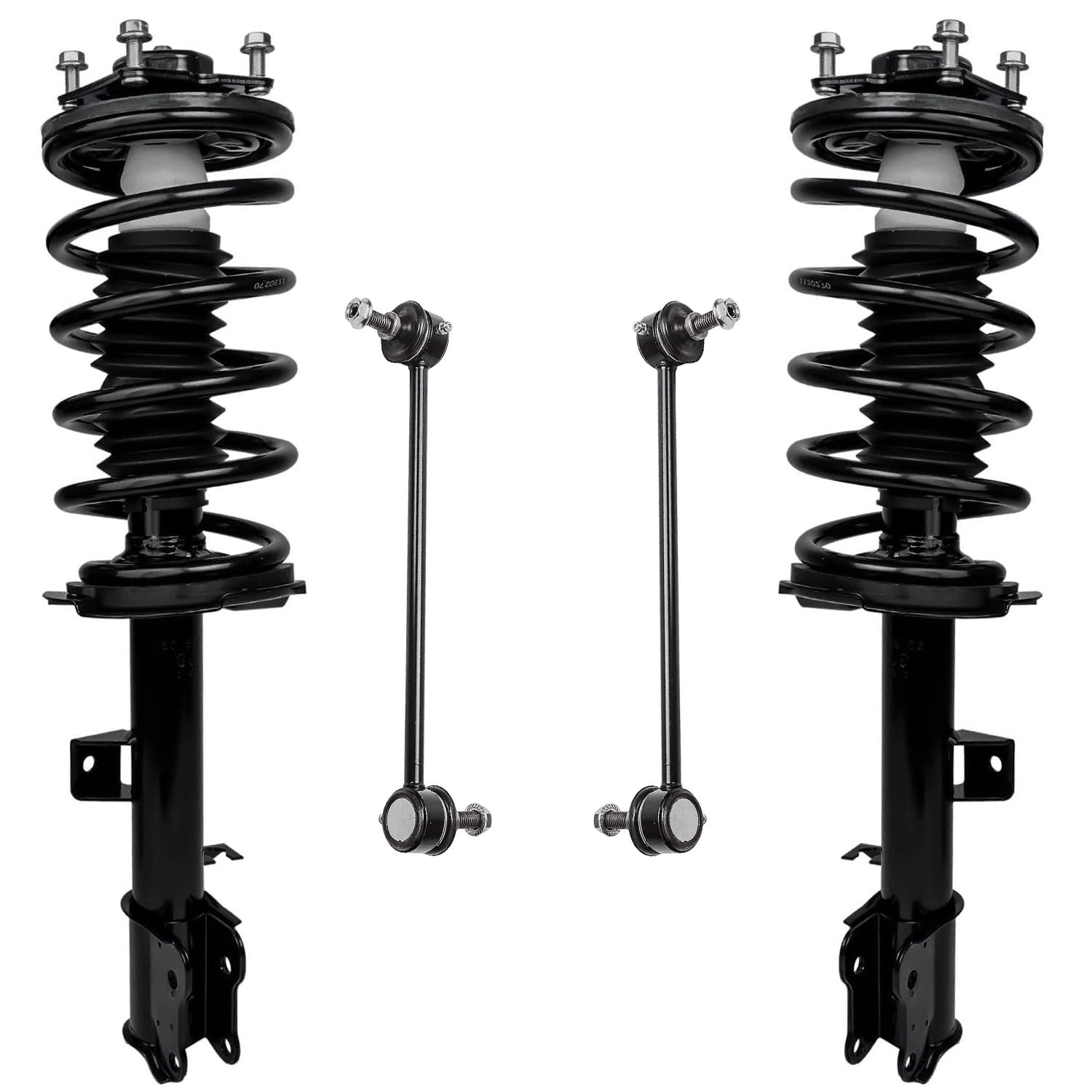 Detroit Axle - Front Coil Spring Struts and Sway Bar Links Replacement ...
