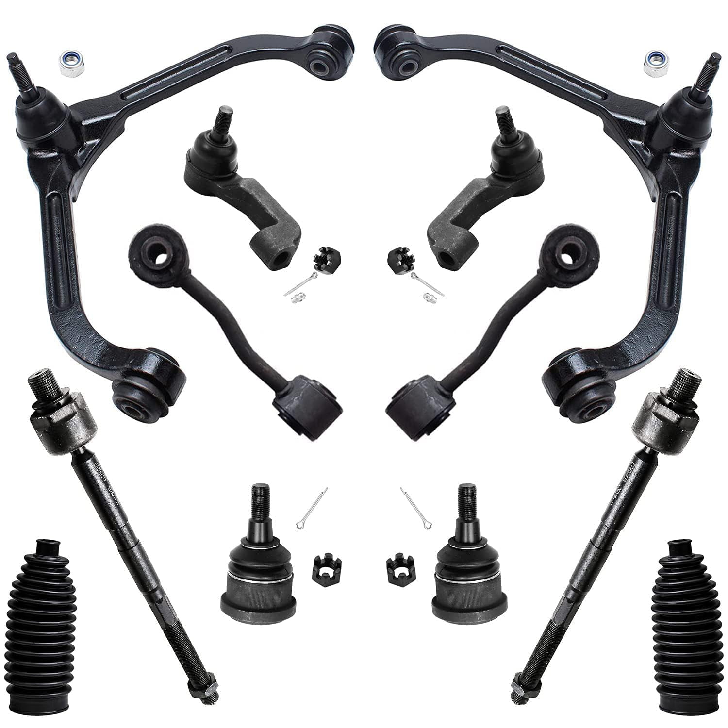 Detroit Axle - Front End 12pc Suspension Kit for Jeep Liberty 2006-2007 ...