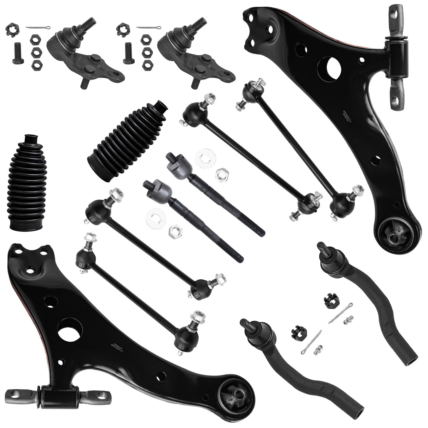 Detroit Axle - Complete 14pc Front End Suspension Kit for 2007-2011 ...