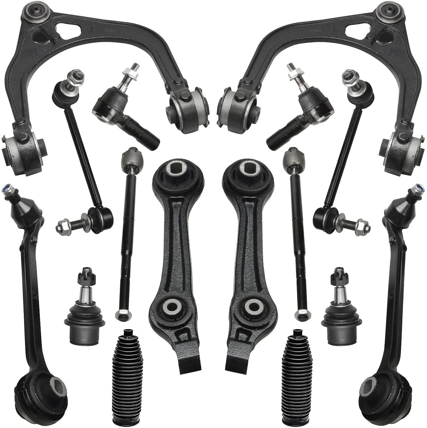 Detroit Axle - 16pc RWD Front Control Arms, Suspension Kit for Chrysler ...