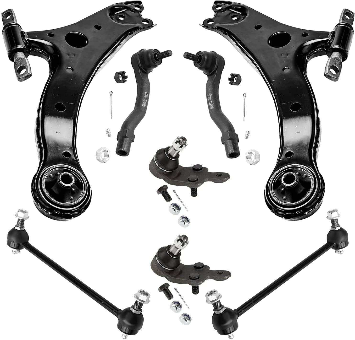 Detroit Axle - Front End 8pc Suspension Kit for 2007-2011 Toyota Camry, 2 Lower Control Arms 2 ...