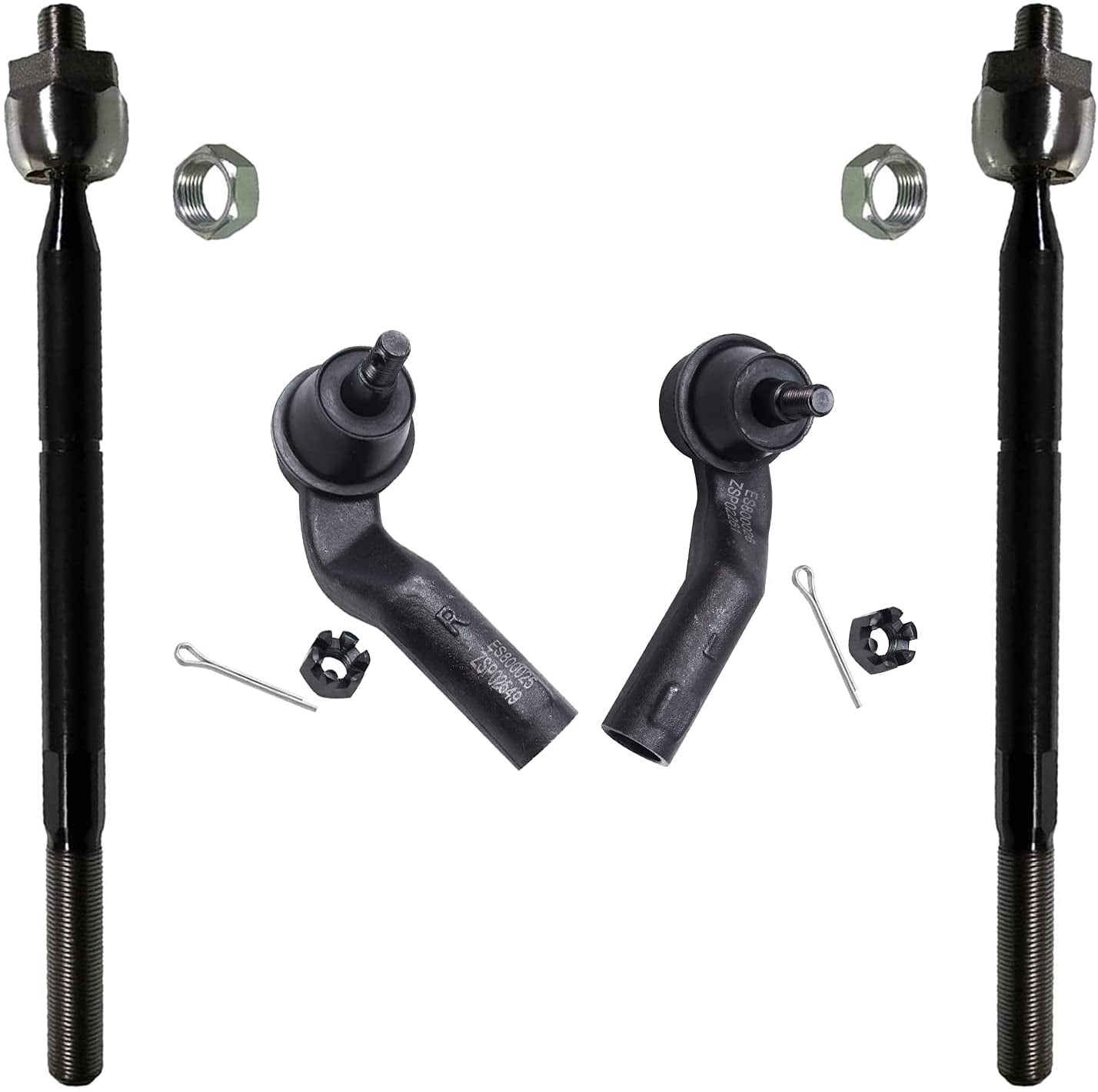 Detroit Axle - Front Inner & Outer Tie Rod End Links Replacement for ...