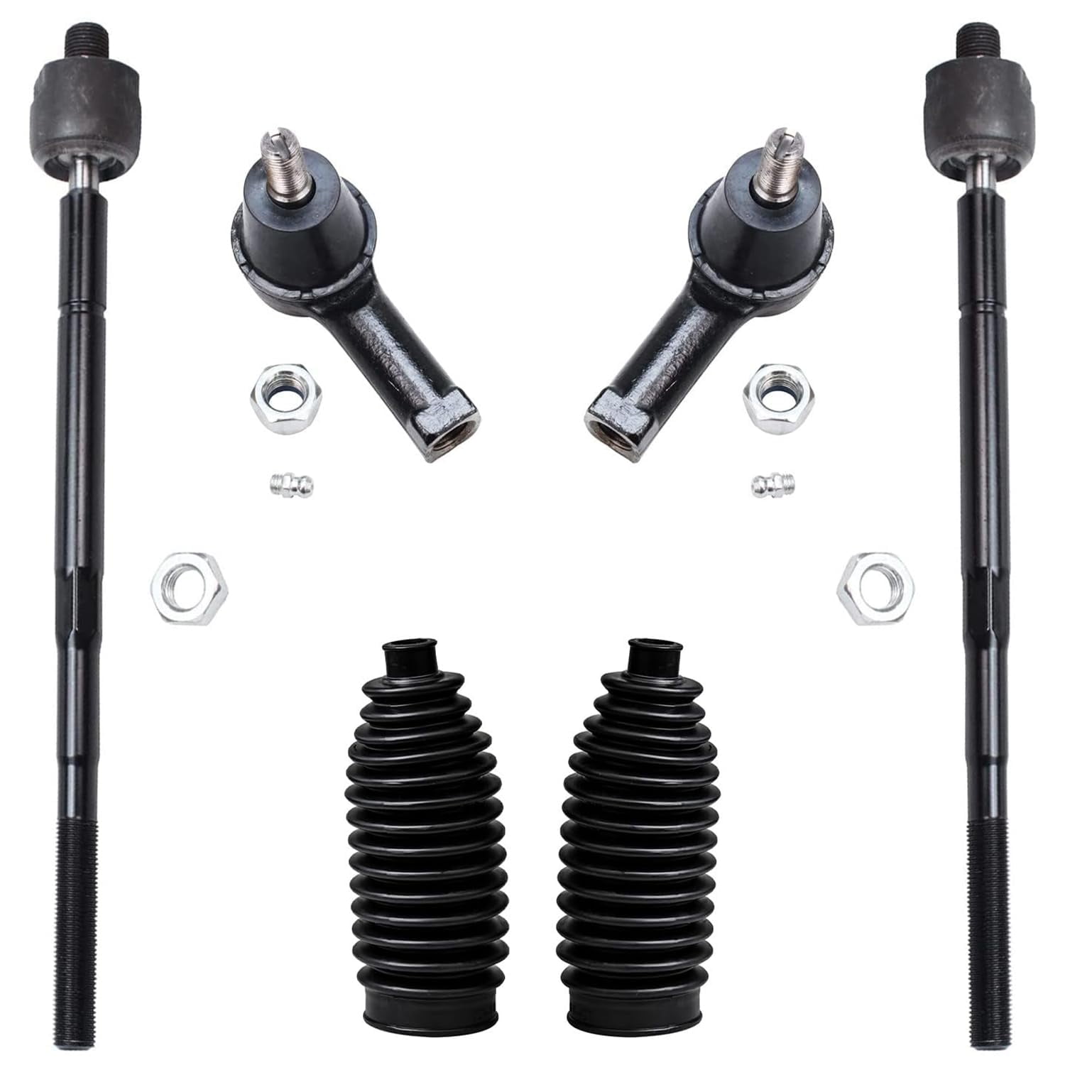 Detroit Axle - Front Inner Outer Tie Rods and Boots w/Bellows ...