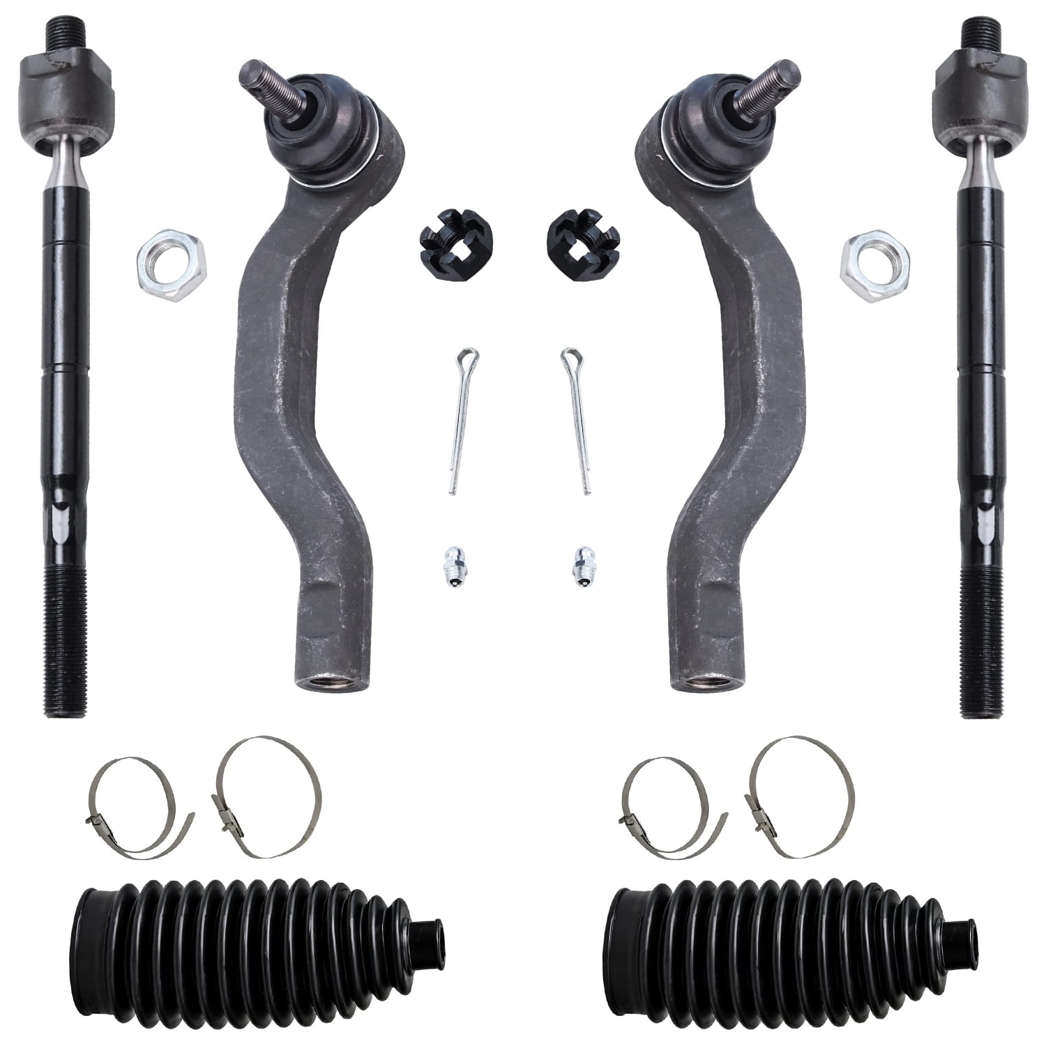 Detroit Axle - Front Inner Outer Tie Rods w/Boots and Below Replacement ...