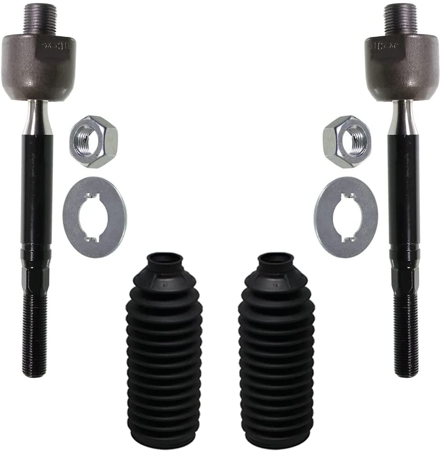 Detroit Axle - Front Inner Tie Rod Ends Tie Rod Boots Replacement for ...