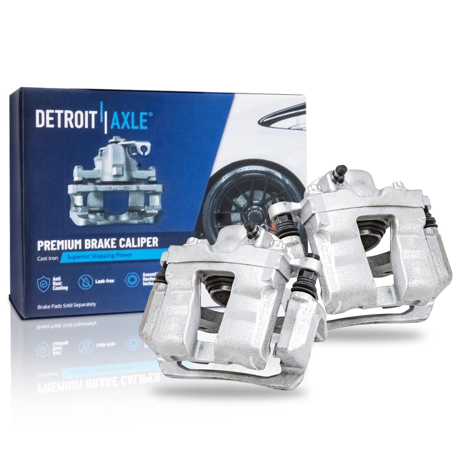 Detroit Axle - Front Left and Right Brake Calipers w/Bracket Assembly ...