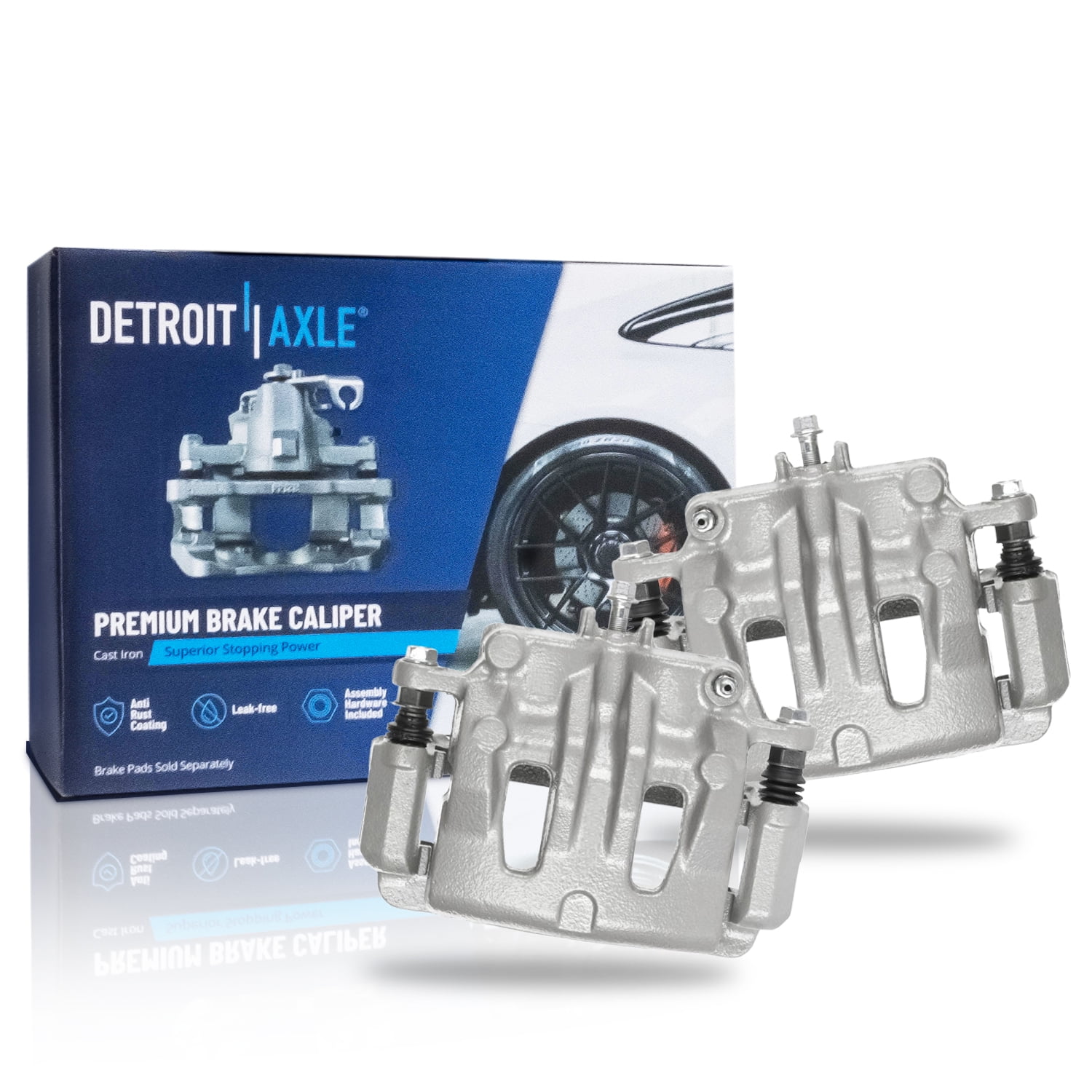 Detroit Axle - Front Left and Right Brake Calipers with Brackets ...