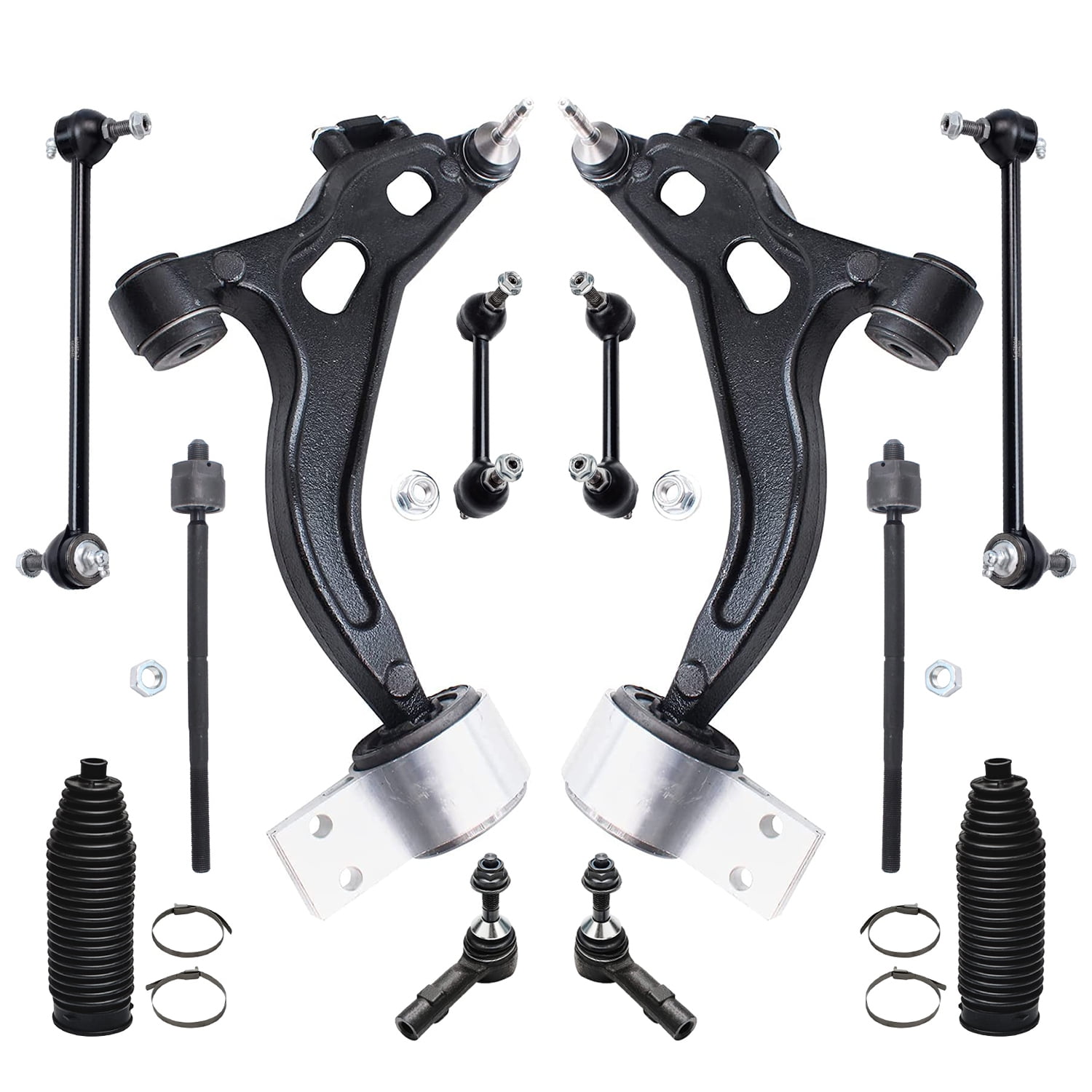 Detroit Axle - Front Lower Control Arm + Sway Bar Link + Inner Outer ...