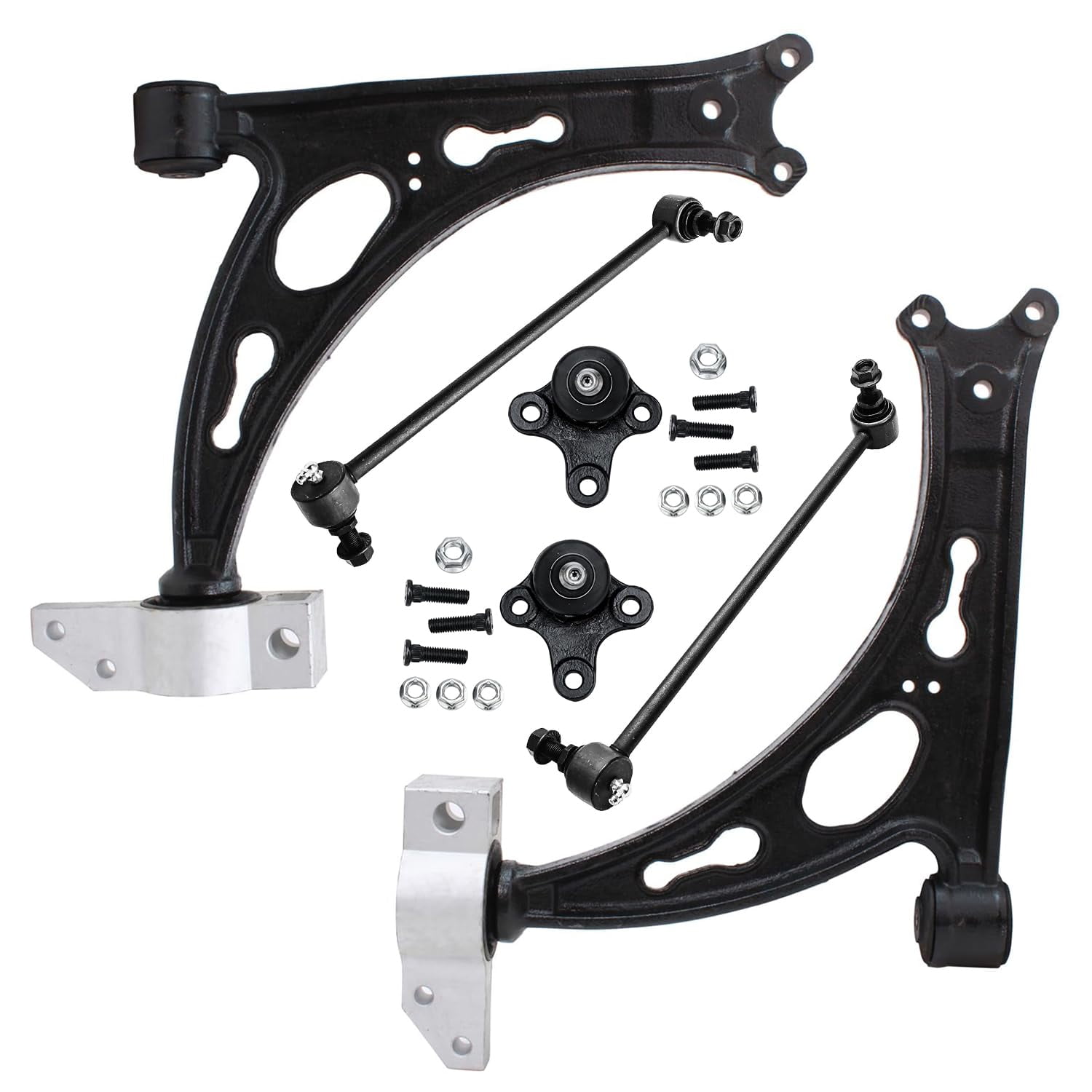 Detroit Axle - Front Control Arms, Ball Joints, Sway Bar for 2005-14 VW ...