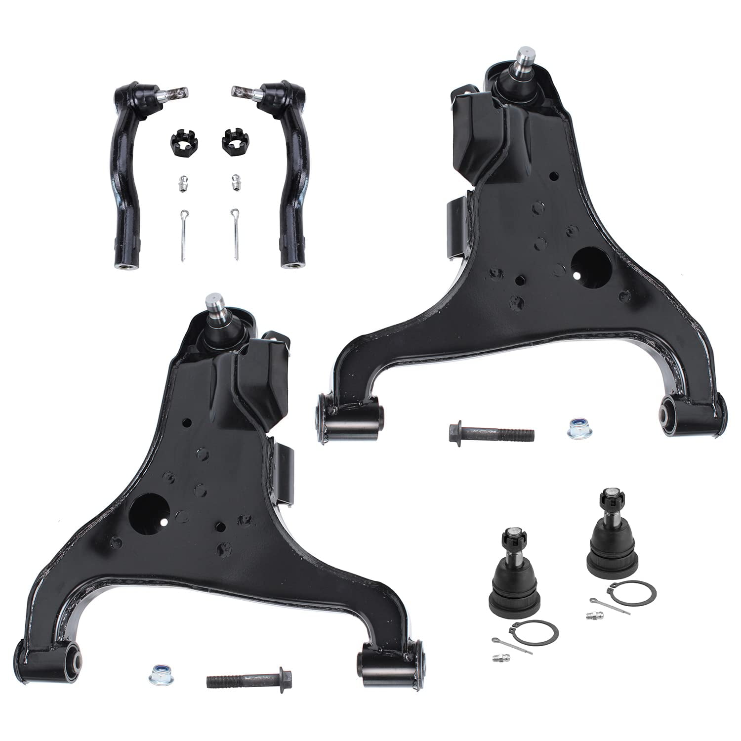 Detroit Axle - Front Lower Control Arms + Ball Joints + Outer Tie Rods ...