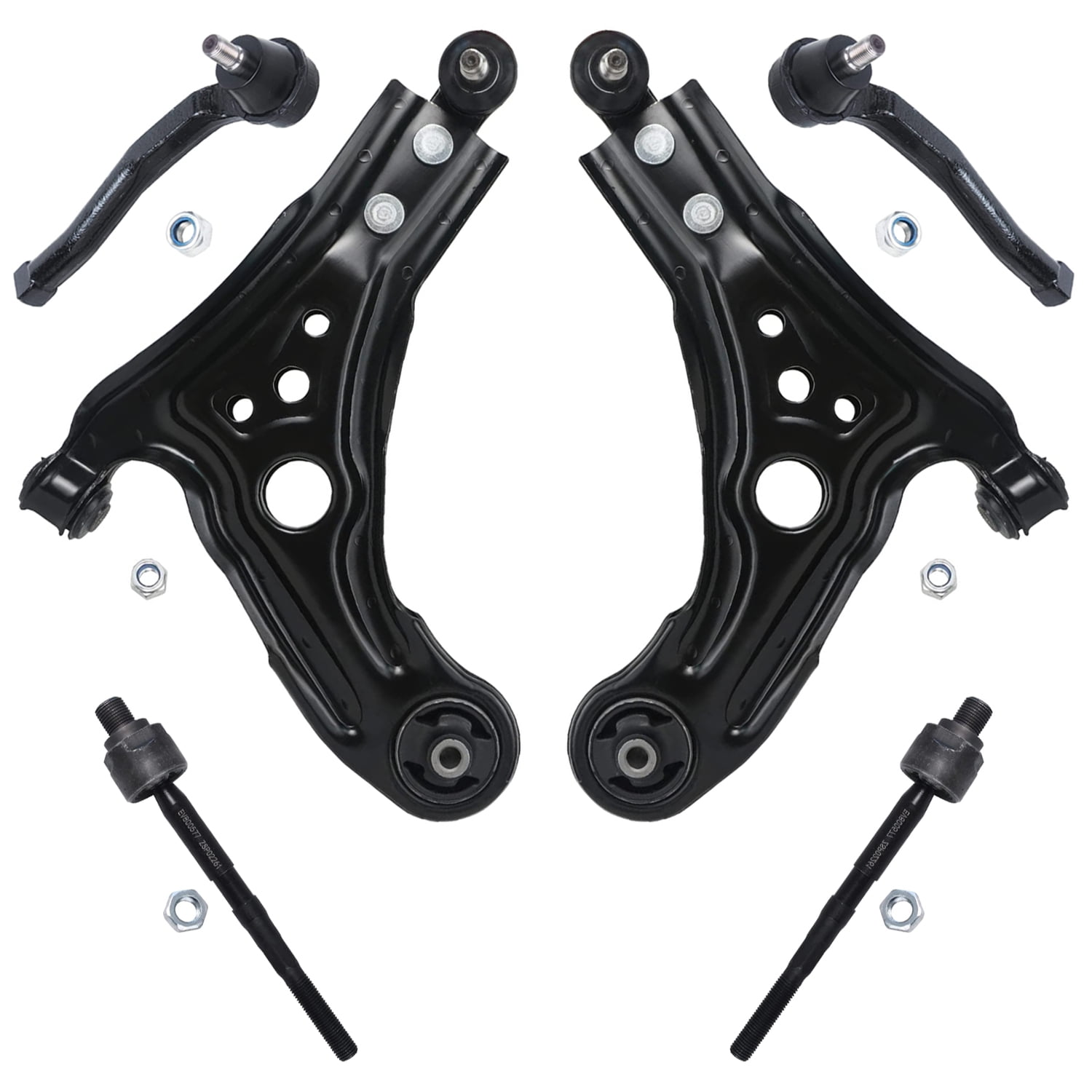 Detroit Axle - Front Lower Control Arms Inner Outer Tie Rods for 2004 ...