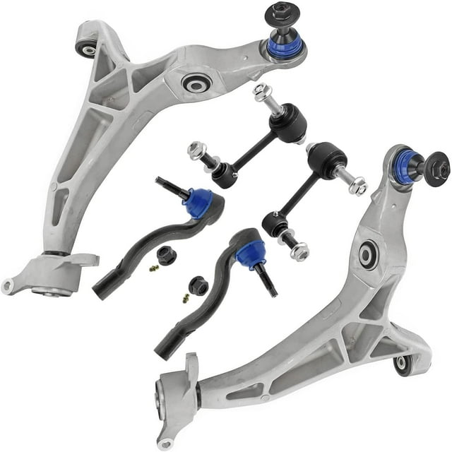Detroit Axle - Front Lower Control Arms + Sway Bars Tie Rods Suspension ...