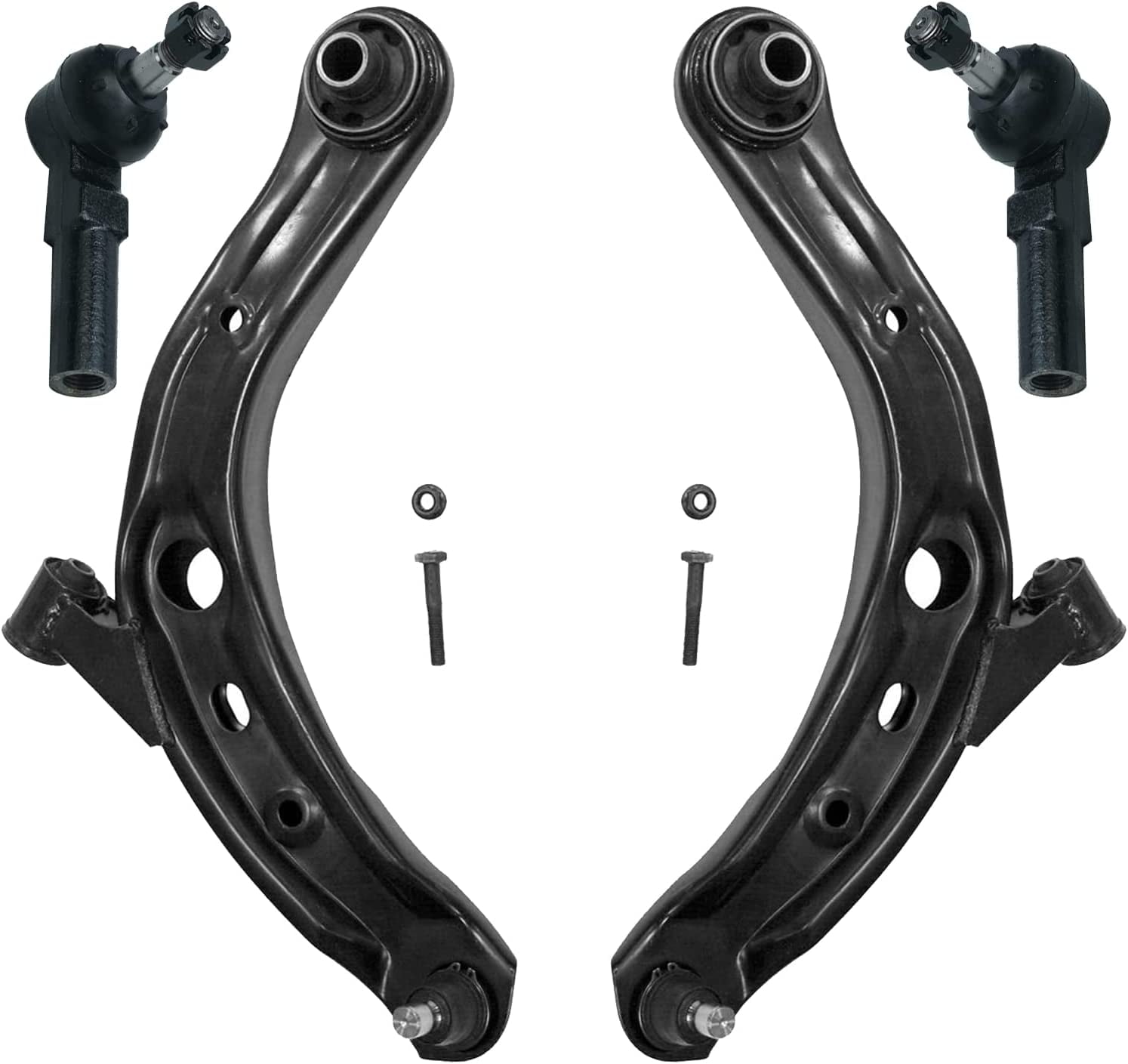 Detroit Axle - Front Lower Control Arms w/Ball Joint Assembly and Outer Tie Rod Ends Replacement ...