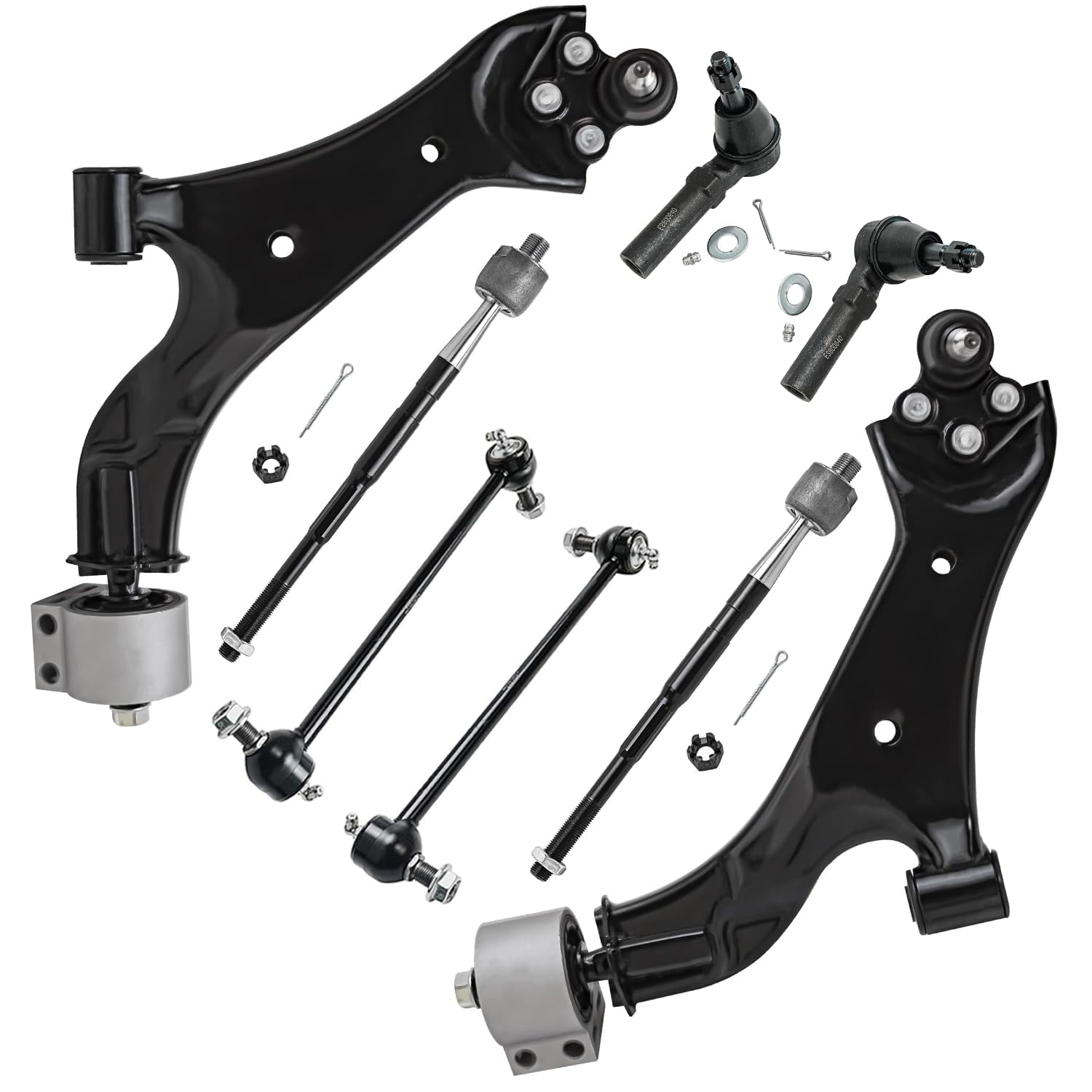 Detroit Axle - Front Lower Control Arms w/Ball Joints Sway Bars Inner ...