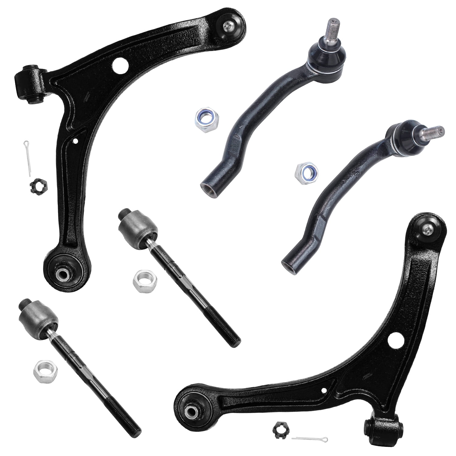 Detroit Axle - Front Lower Control Arms w/Ball Joints Tie Rods ...