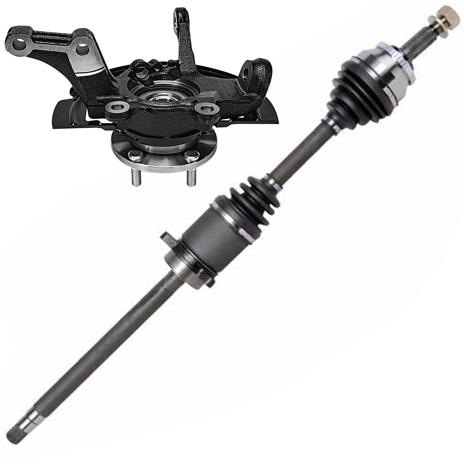 Detroit Axle - Front Passenger Side Steering Knuckle w/Wheel Hub ...