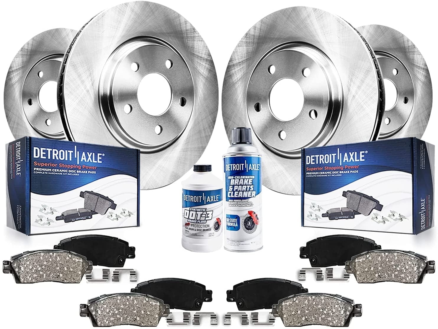 Detroit Axle - 10pc RWD Brake Kit for 2010 2011 2012 Mercedes-Benz E350 ...