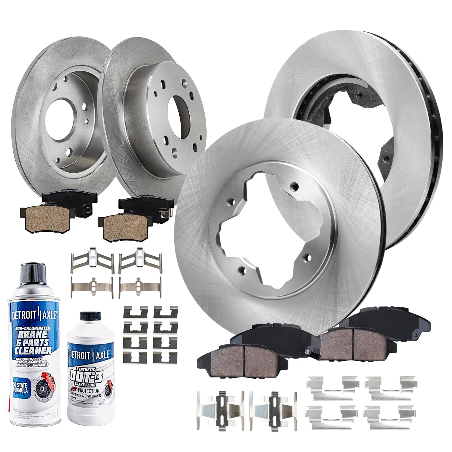 Detroit Axle - Brake Kit for 1991 1992 1993 Honda Accord, Front and ...