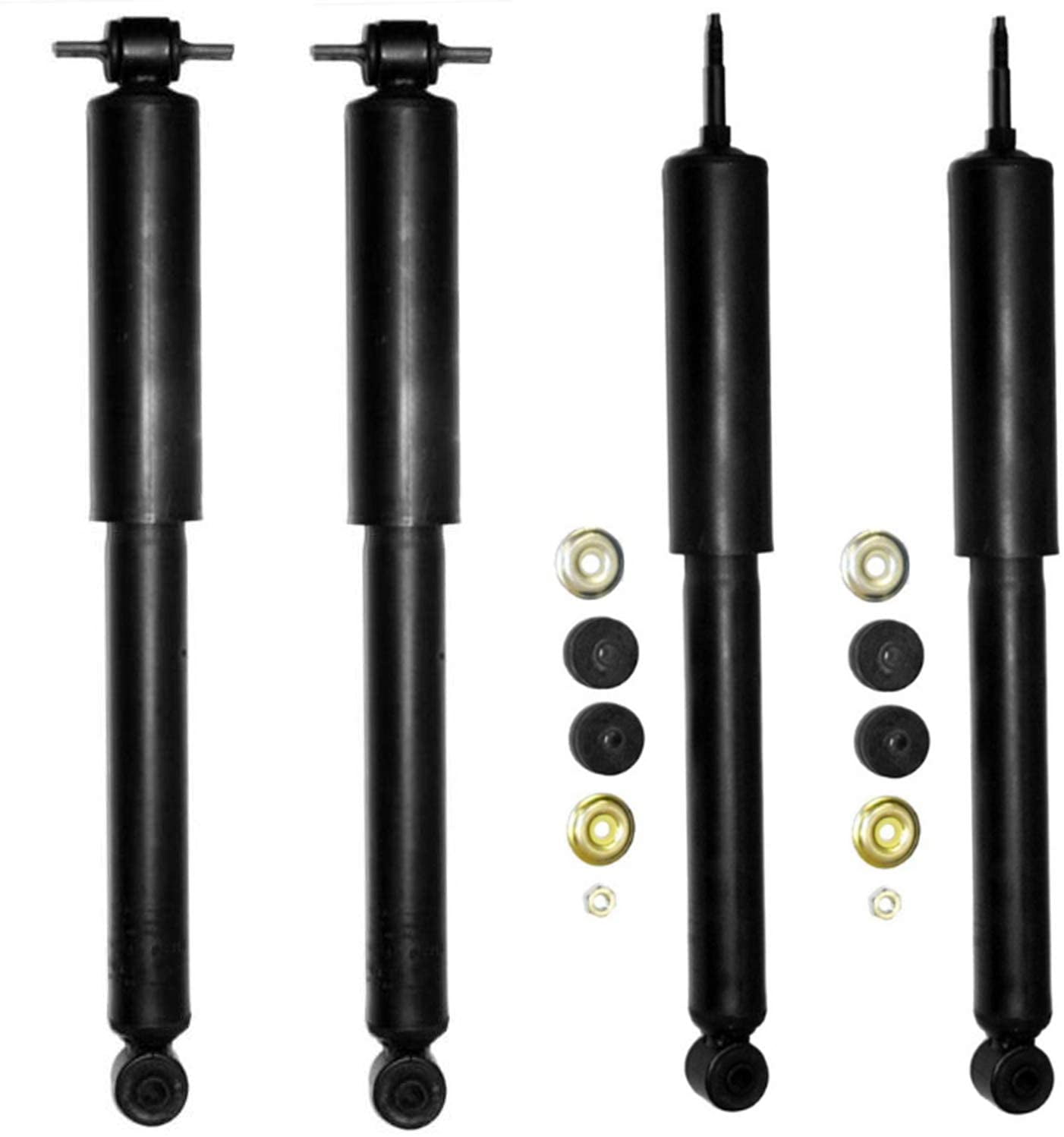 Detroit Axle - Front and Rear Shock Absorbers for 2007-2017 Jeep ...