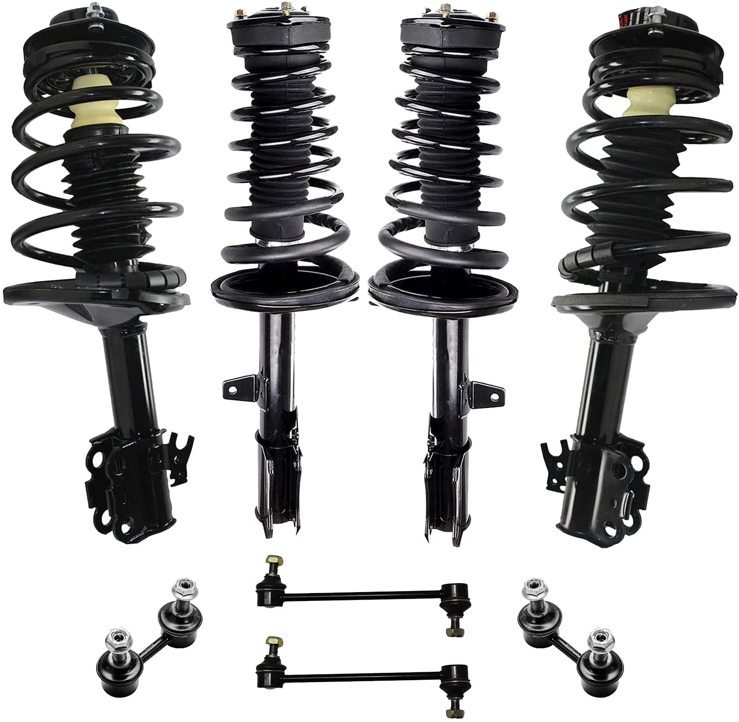 Detroit Axle - Front Rear Struts w/Coil Spring Sway Bars Replacement ...