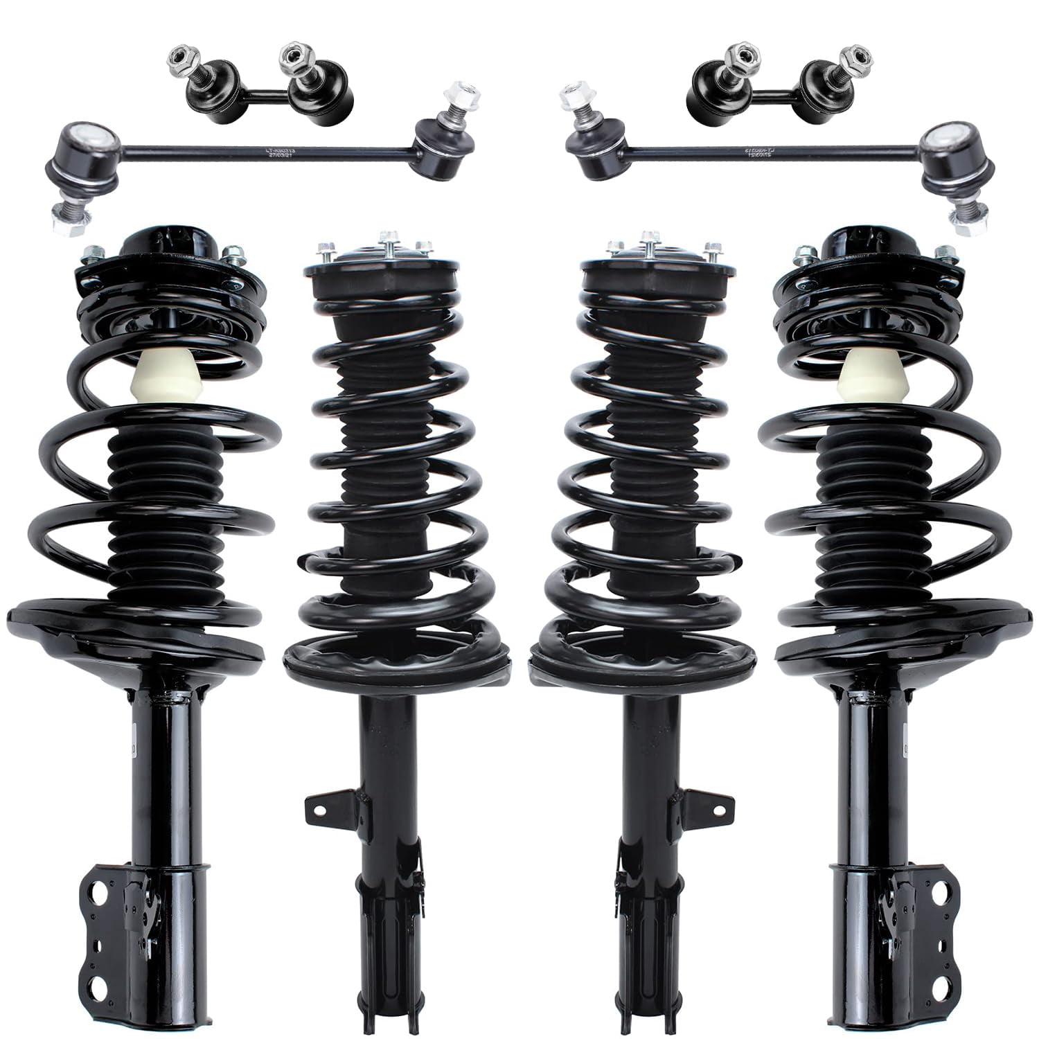 Detroit Axle - Front Rear Struts w/Coil Spring Sway Bars Replacement ...